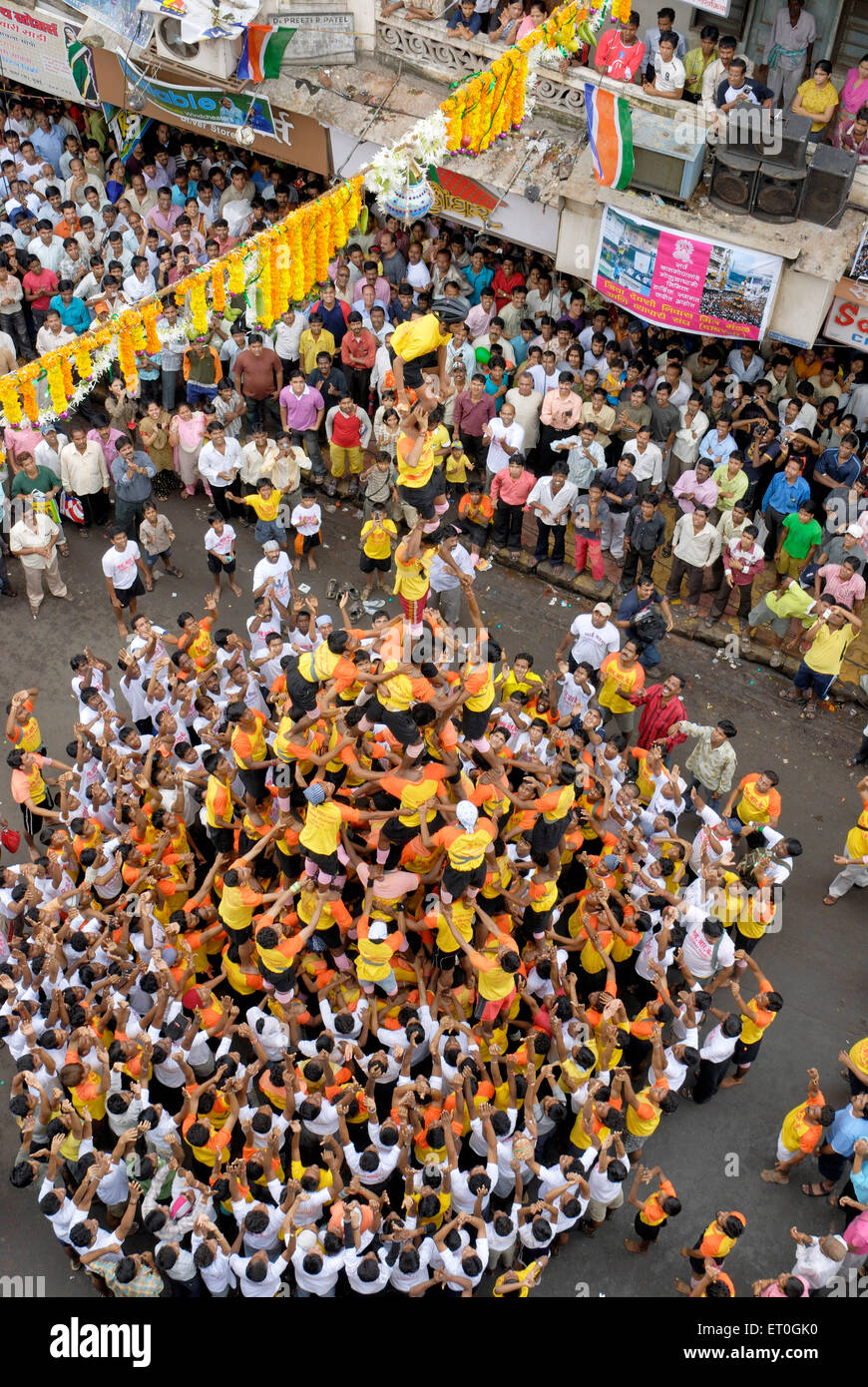 Human pyramid aerial hi-res stock photography and images - Alamy