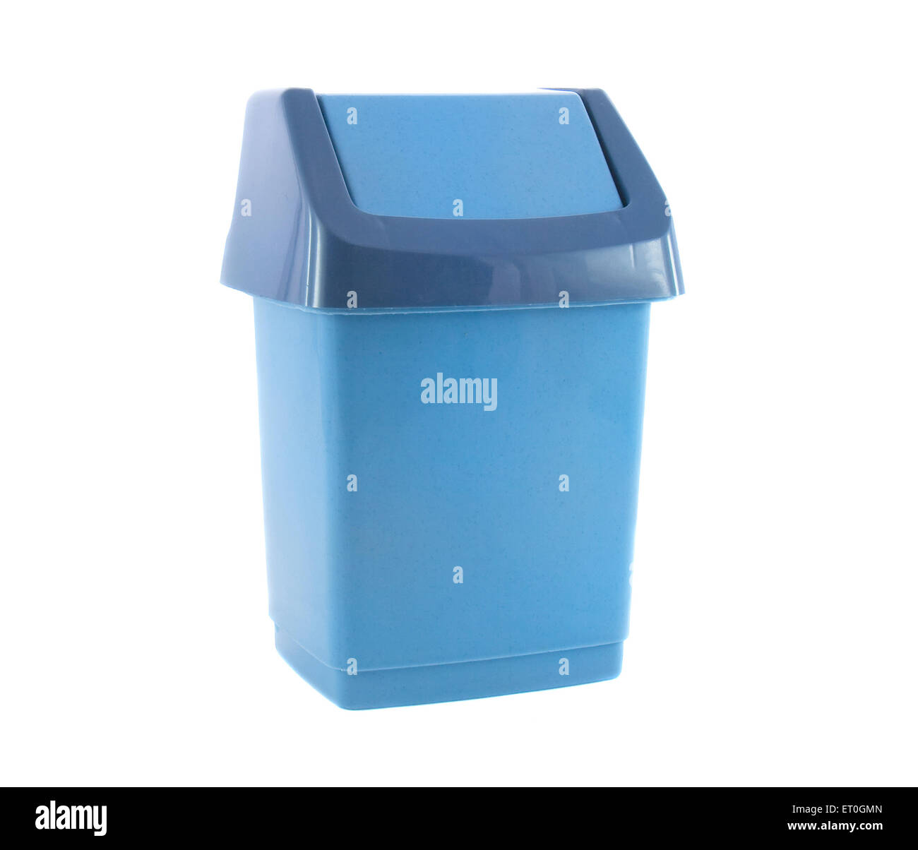 Trash Blue Container for Garbage Isolated Over White Stock Photo - Alamy