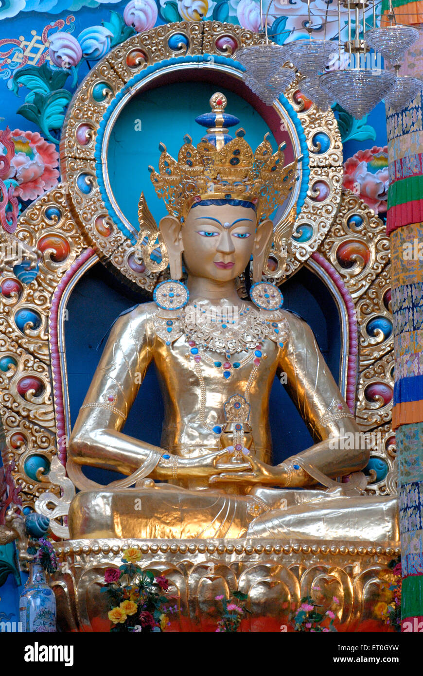 Statue of Amitay in biggest Namdroling monastery at Kushal nagar ...