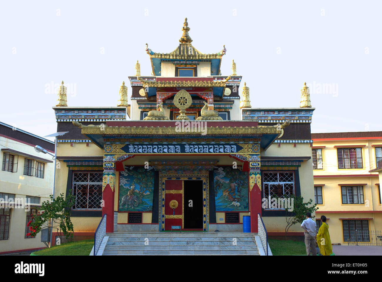 Nyingmapa monastery at Khushal Nagar ; Coorg ; Karnataka ; India Stock ...