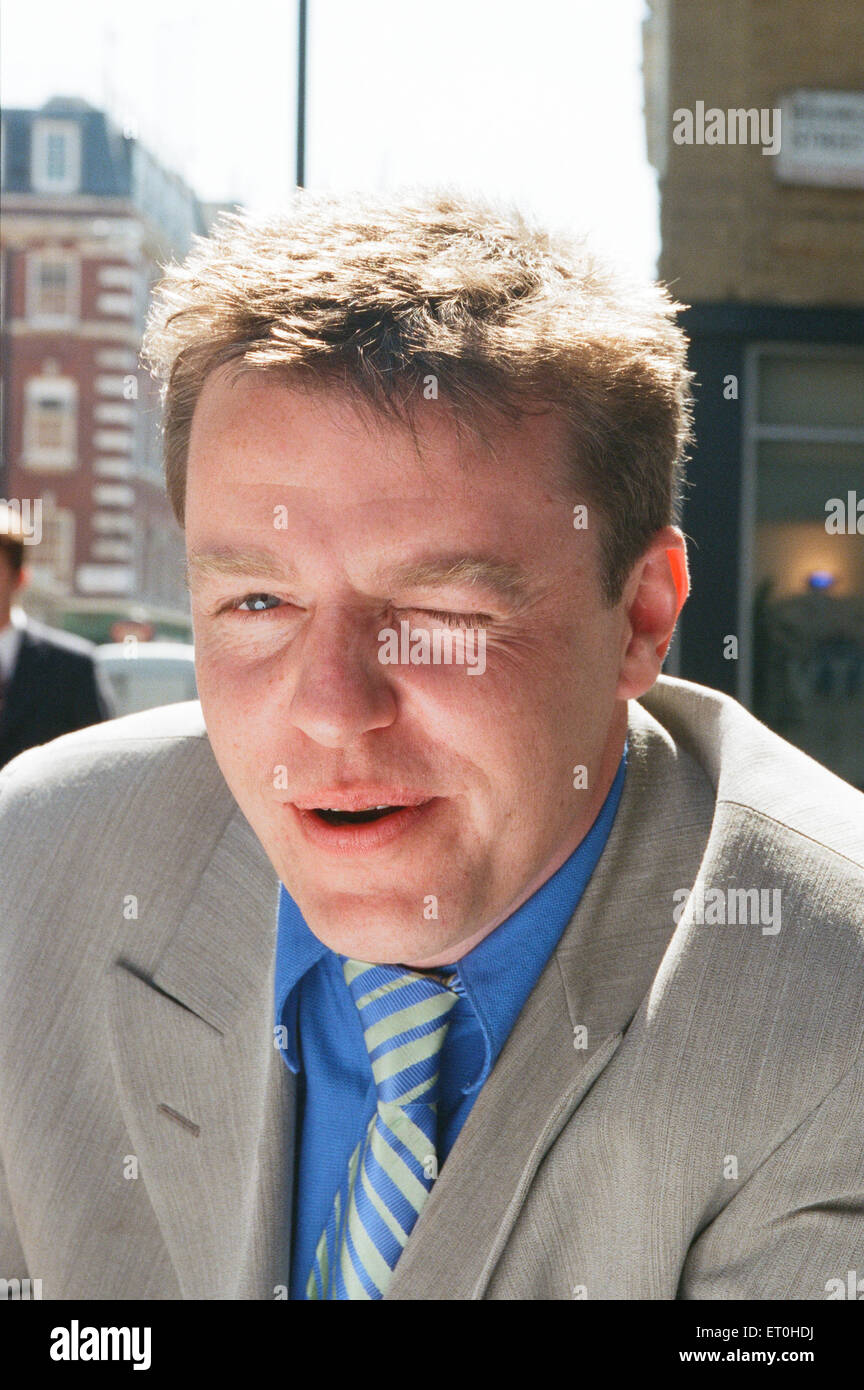 Suggs, lead singer of British ska group Madness, 30th April 1997 Stock ...