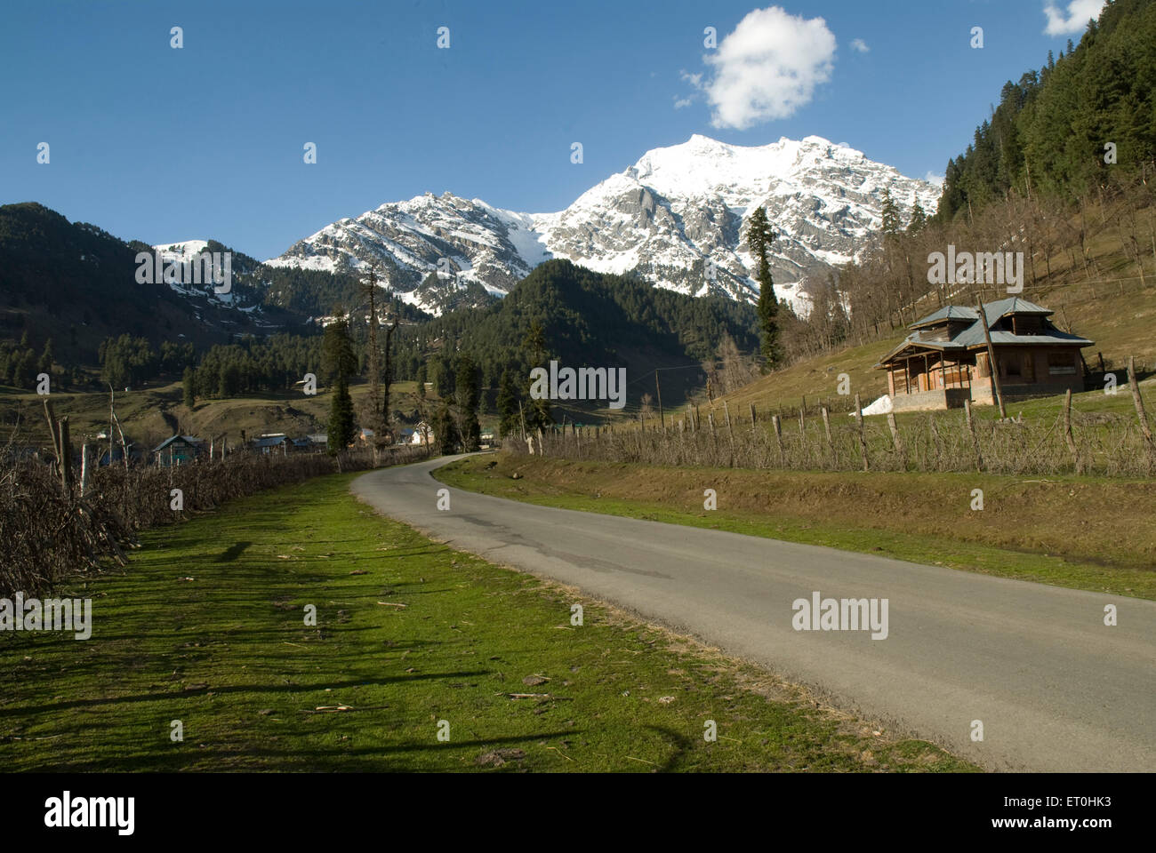 Ghat road to Pahalgam Jammu and Kashmir India Asia Stock Photo - Alamy