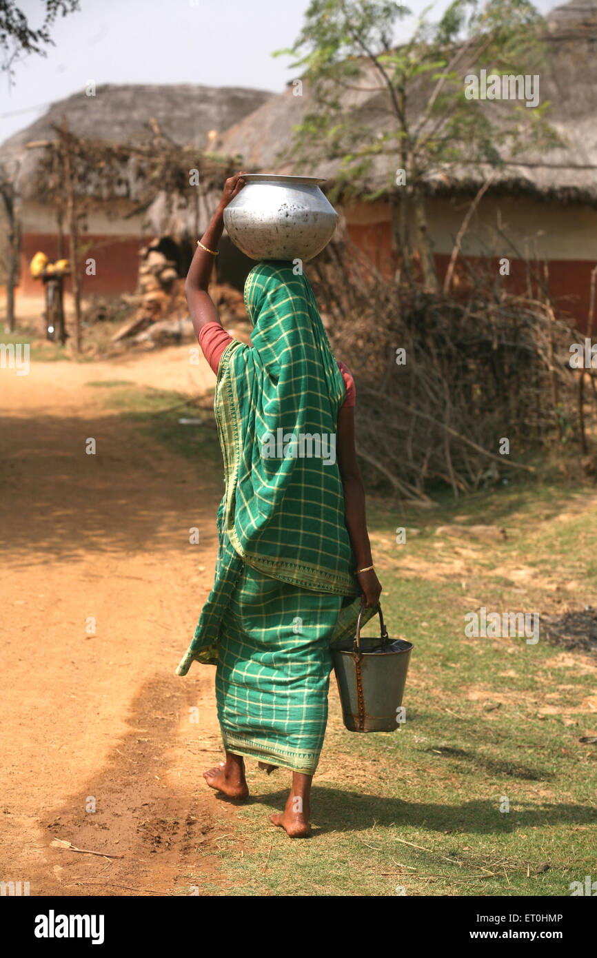Woman carrying pot water on hi-res stock photography and images - Alamy
