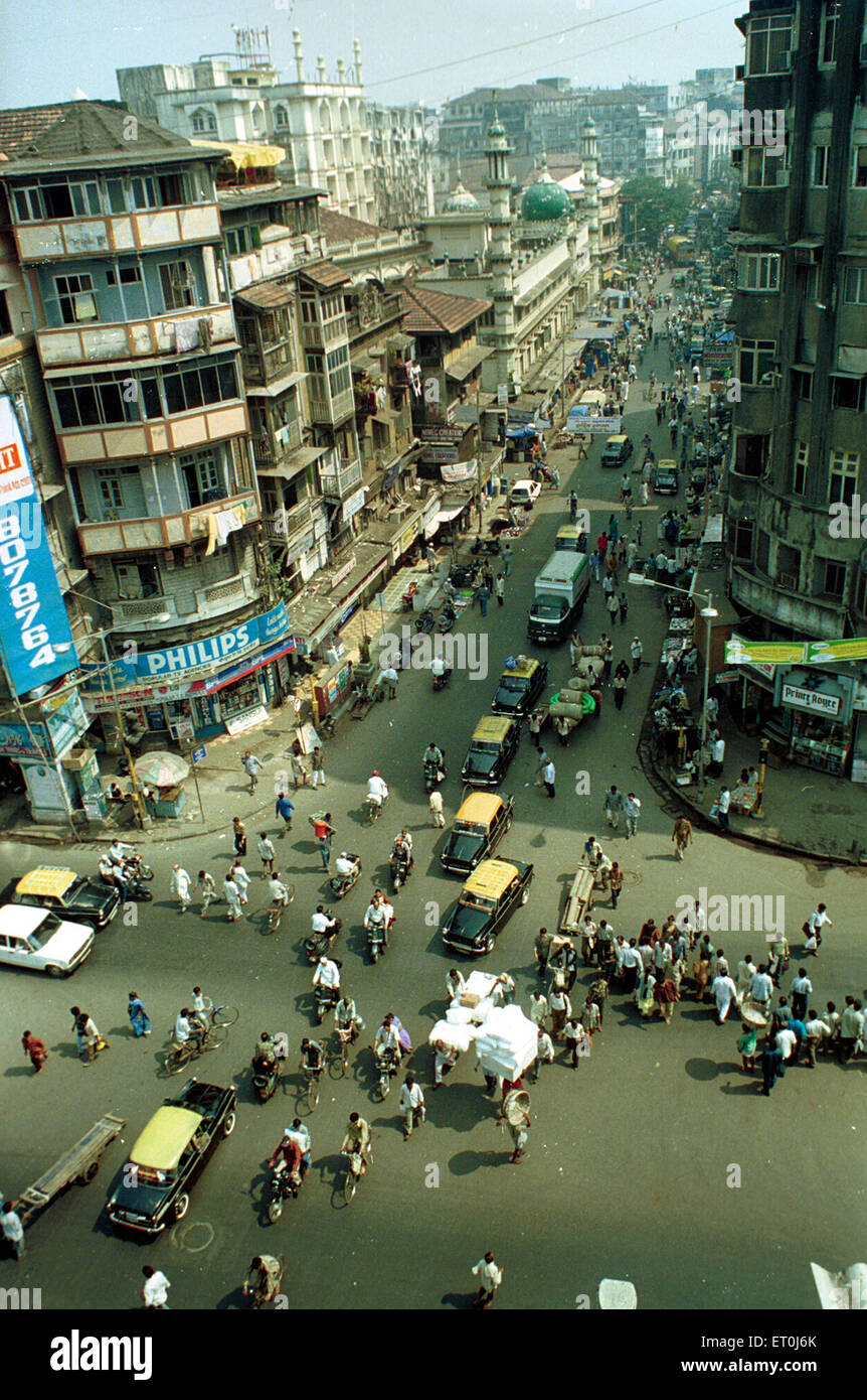 An aerial view of Kalbadevi area of Bombay Mumbai ; Maharashtra ; India ...