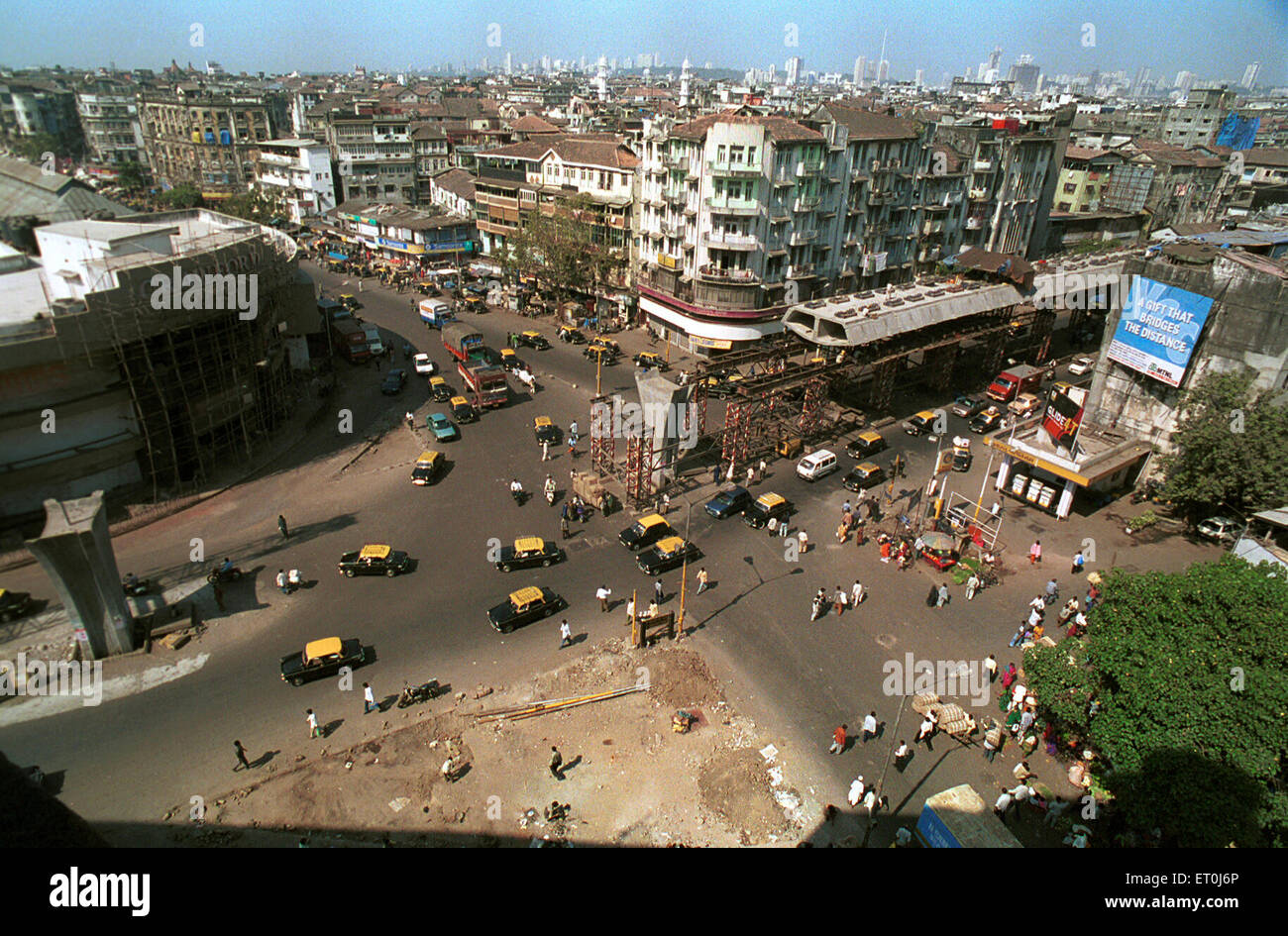 Construction of J J flyover on busy Mohammad Ali road in Bombay Mumbai ...
