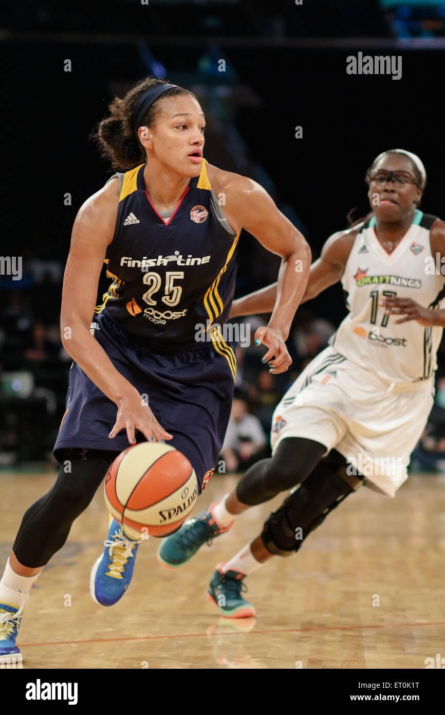 New York City, New Jersey, USA. 9th June, 2015. Indiana Fever forward ...