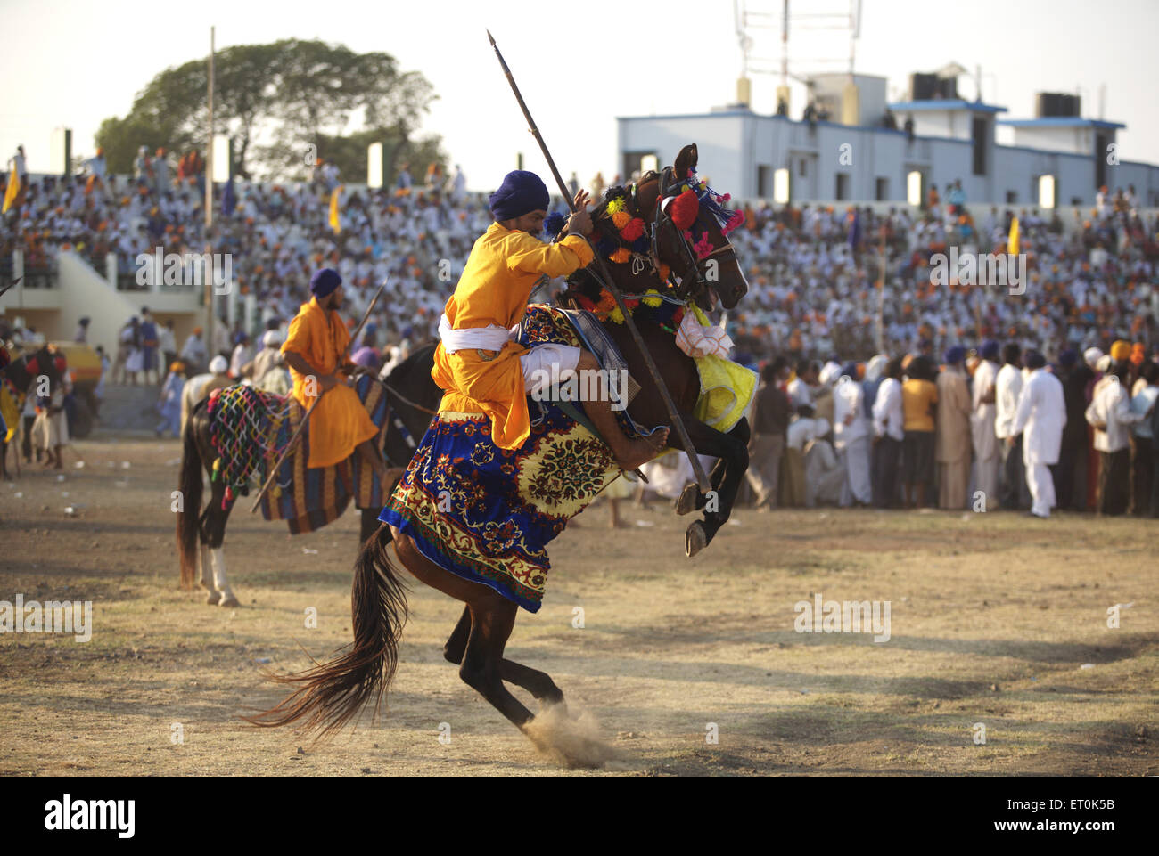 Nihangs Sikh warriors horse showing stunts Consecration of perpetual ...
