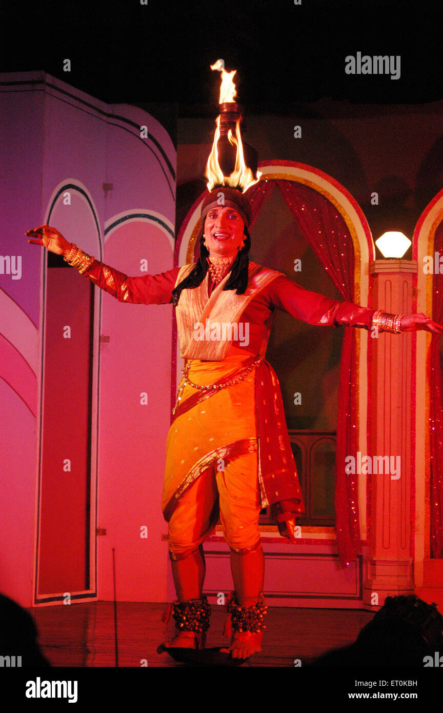 male actors, traditional Marathi theatre, Bin Baicha Tamasha, India ...