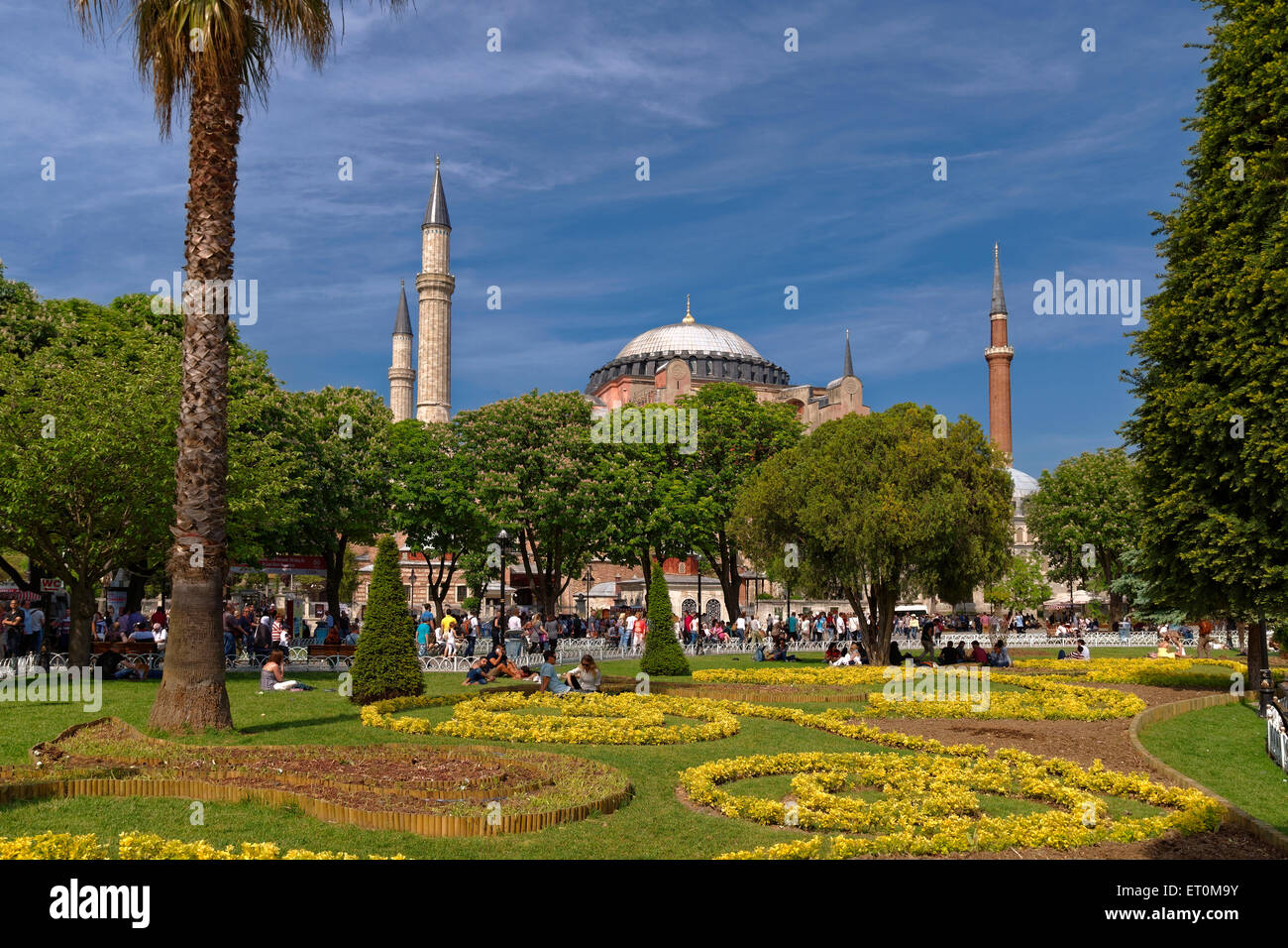 Hagia Sophia Museum, Sultanahmet Square gardens, Fatih, Istanbul Stock ...