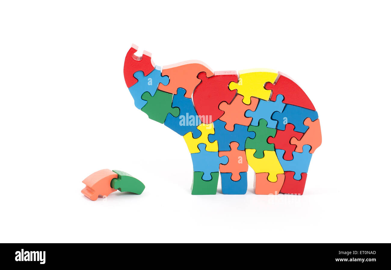 Elephant puzzle pieces hi-res stock photography and images - Alamy