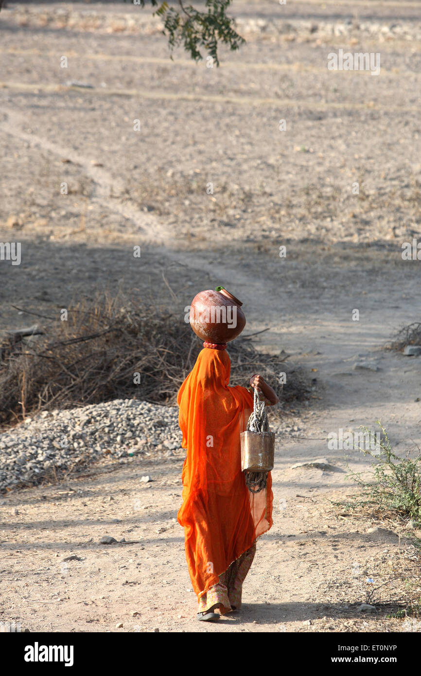 Indian Woman Carrying Pot On Head High Resolution Stock Photography and ...