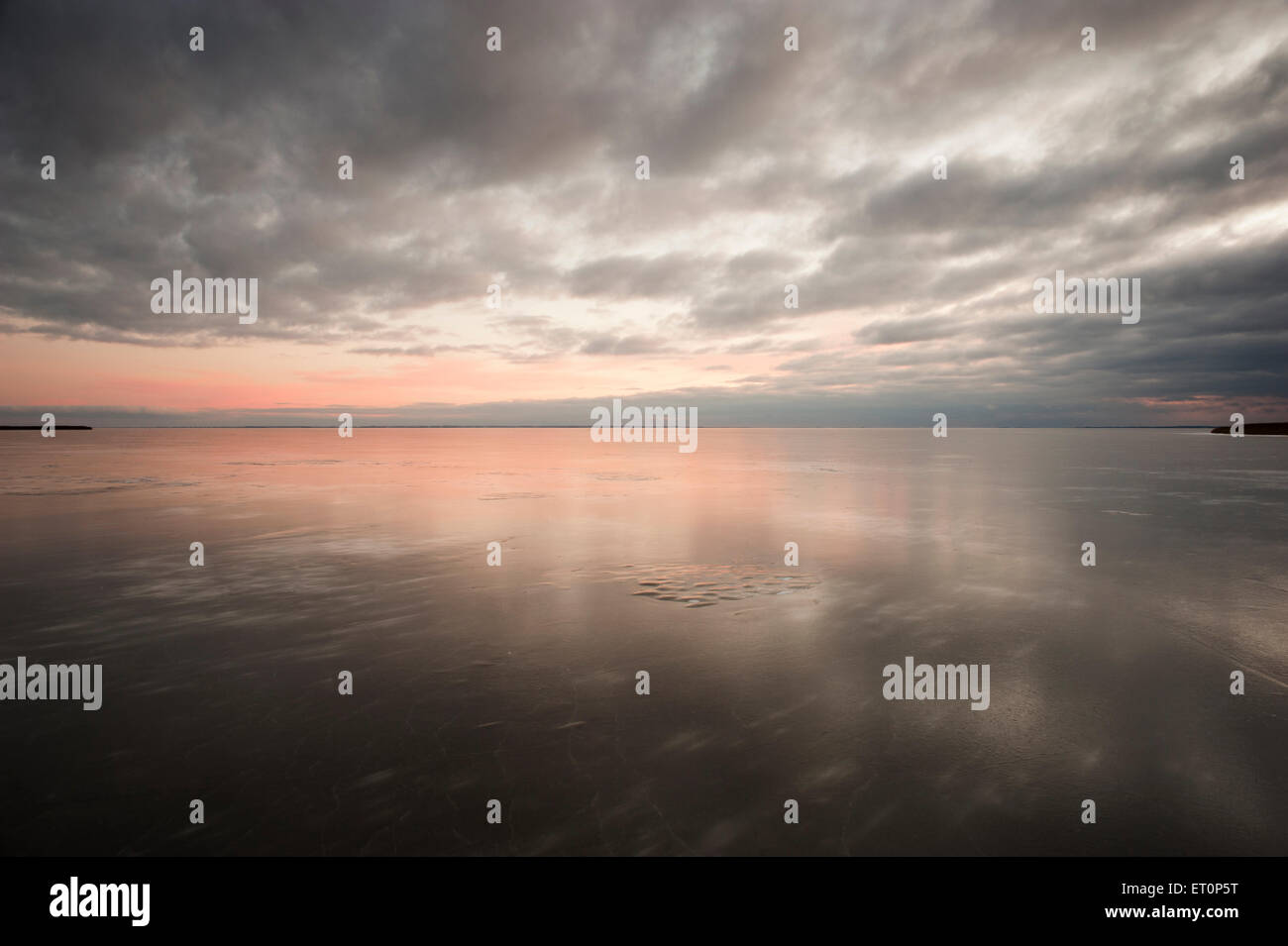 Frozen Rinkobing Fjord - Denmark Stock Photo - Alamy