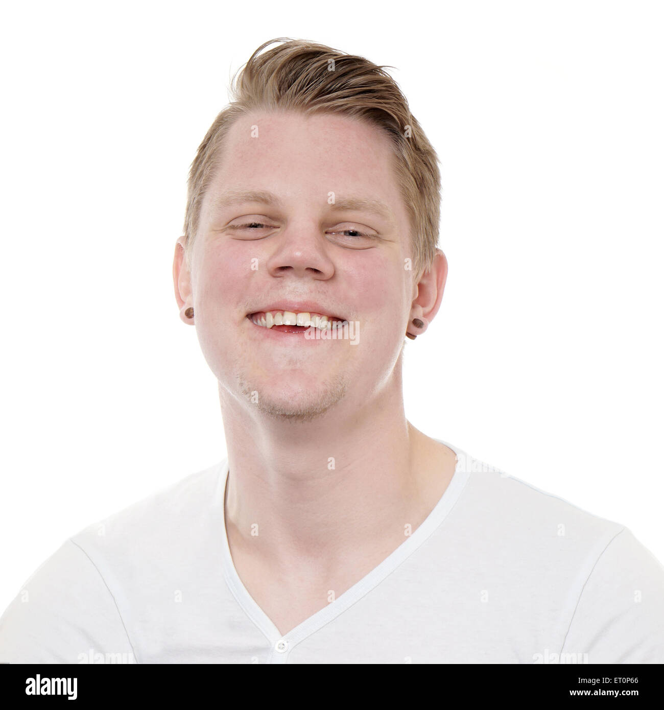 young man laughing Stock Photo - Alamy