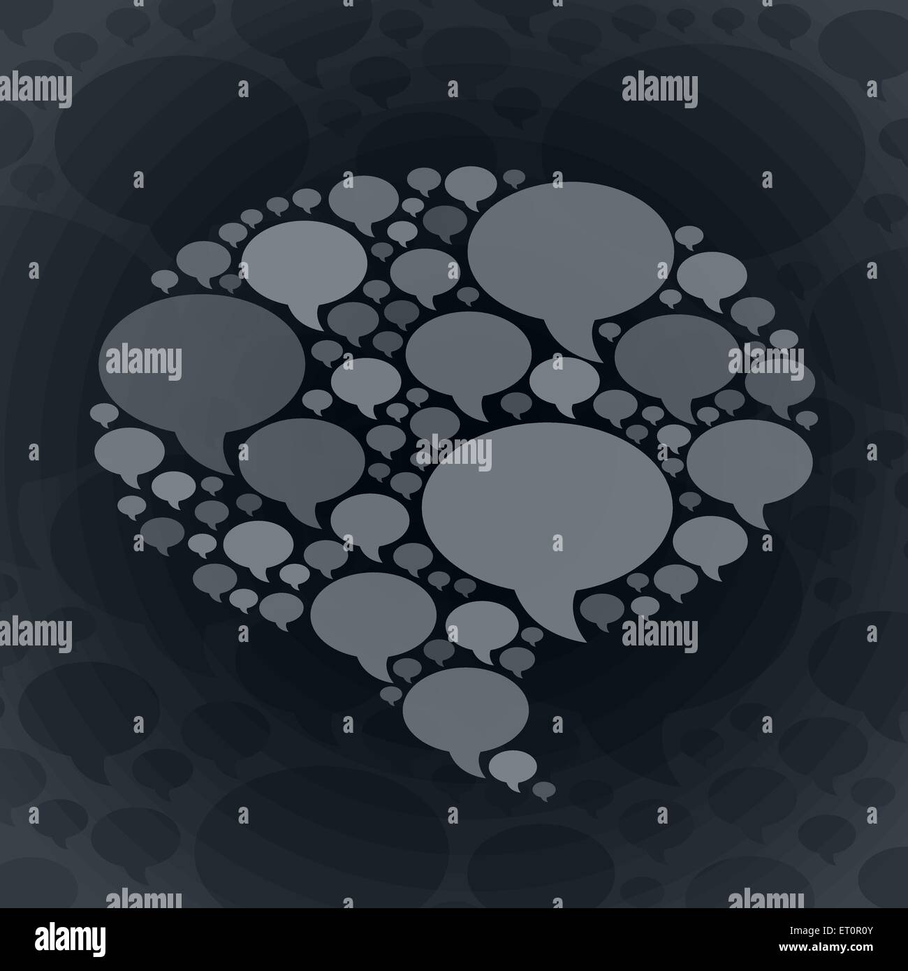 Chat bubble symbol on dark grey background. RGB EPS 10 vector Stock ...