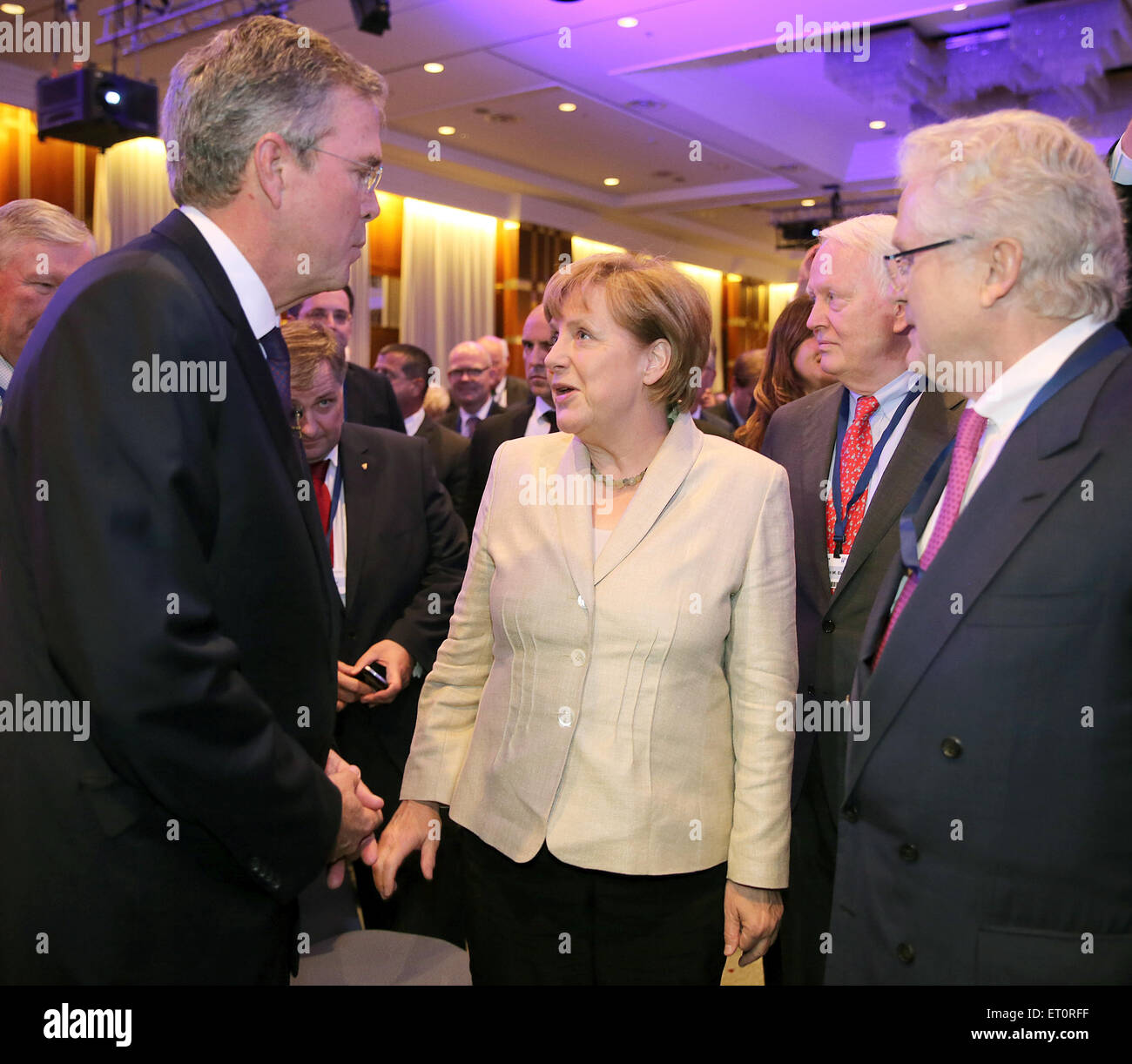 Berlin, Germany. 09th June, 2015. Jeb Bush (L-R), potential US ...