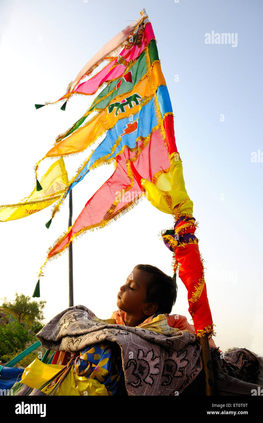 colorful flags religious flag Rajasthan India Stock Photo - Alamy