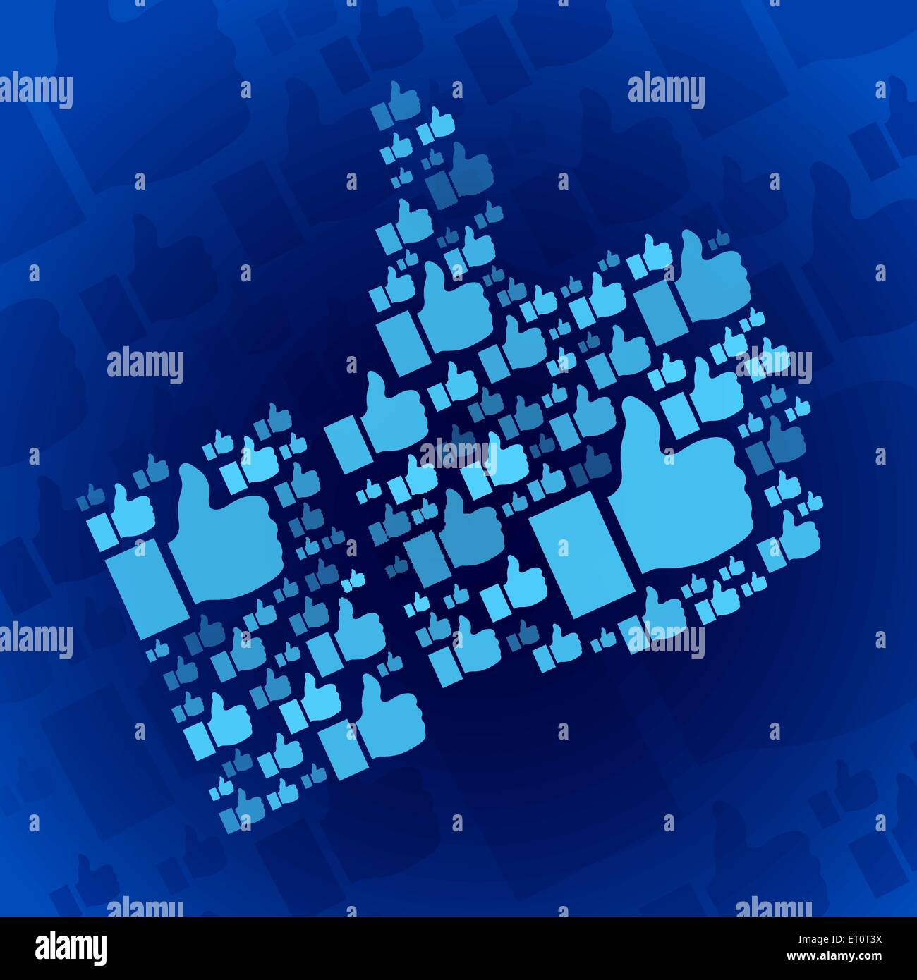 Blue like symbol 3d Stock Vector Images - Alamy
