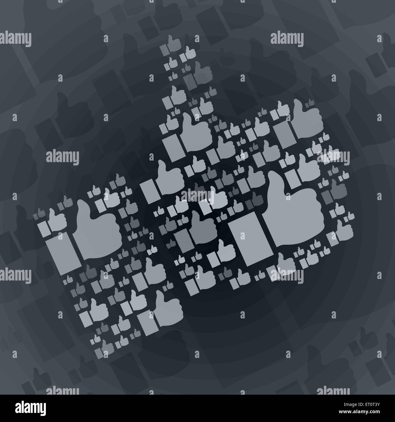 Like symbol on dark grey background. RGB EPS 10 vector Stock Vector ...