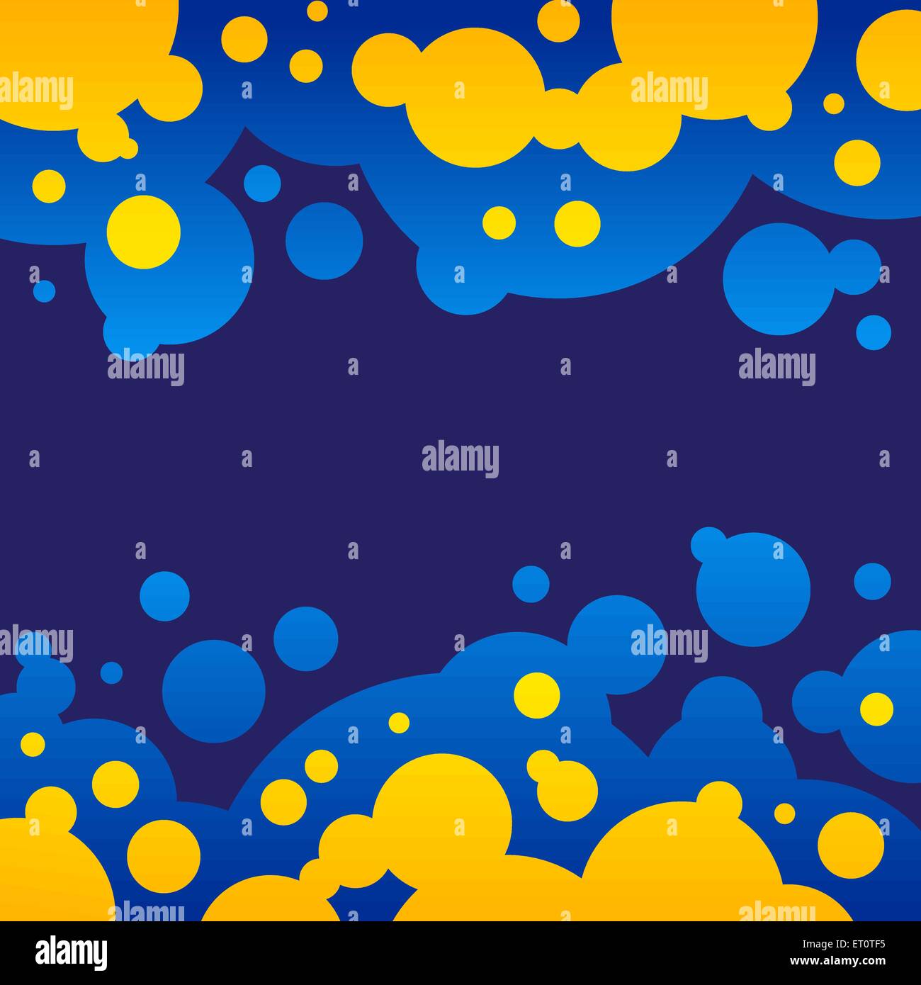 Abstract blue background with orange bubbles. RGB EPS 10 vector Stock ...