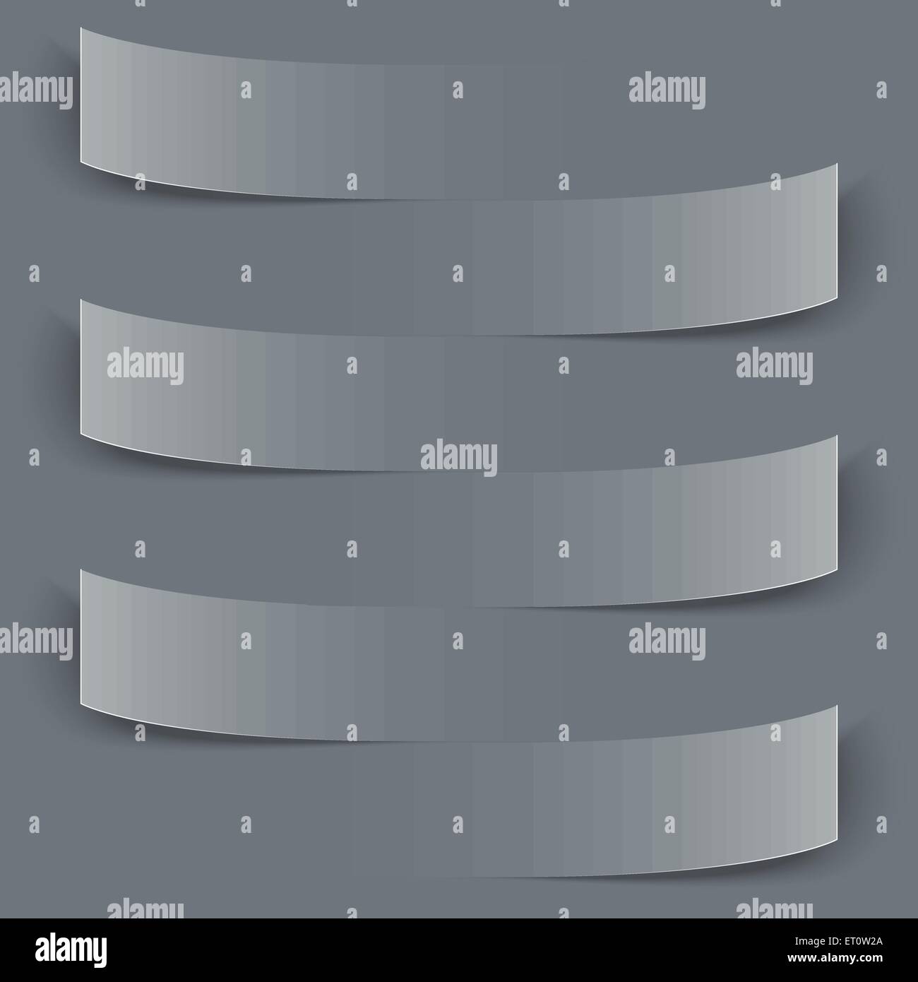 Blank paper stripe banners with shadows on grey background. RGB EPS 10 ...