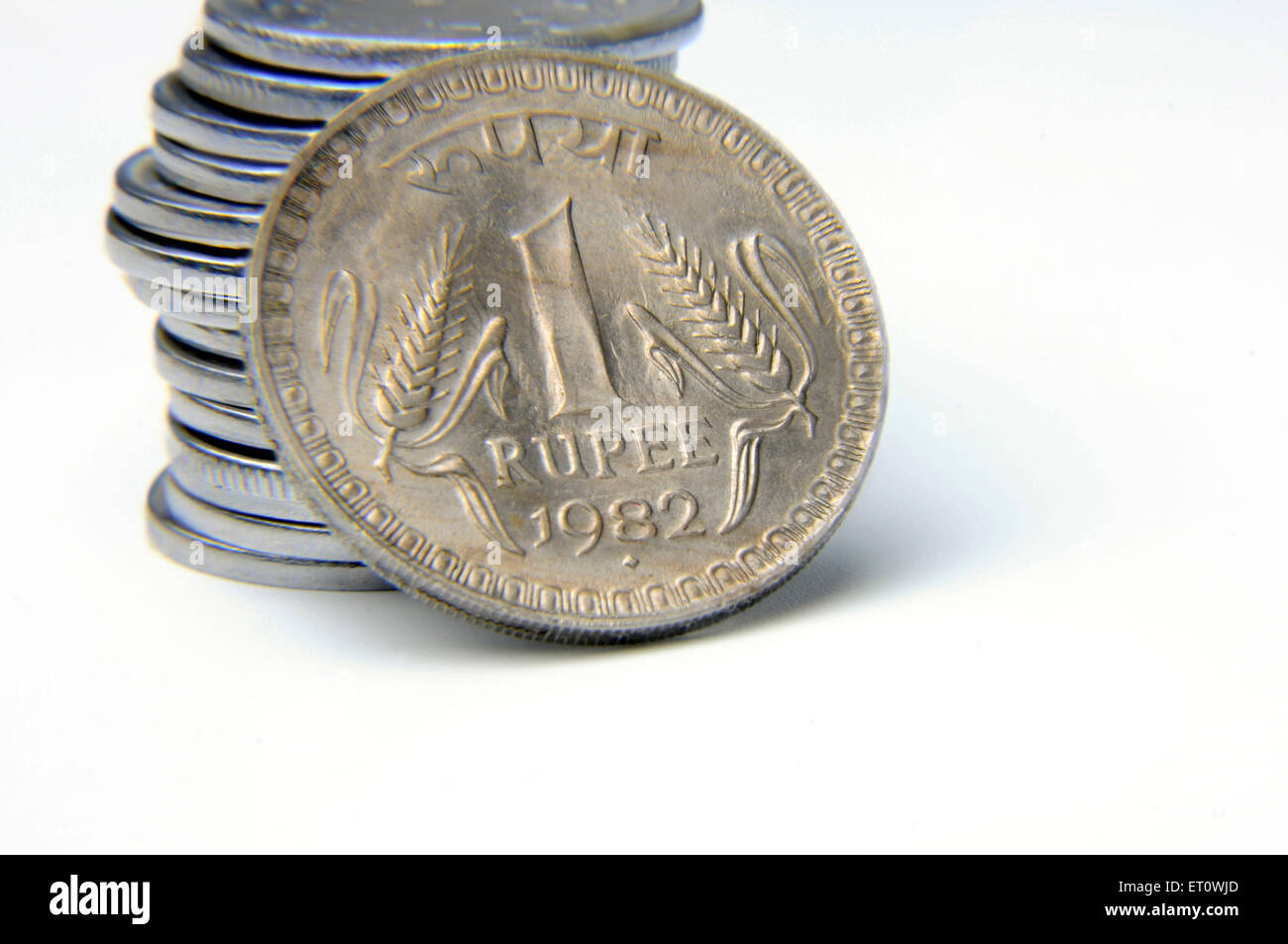 Concept of Indian coin one Rupee Stock Photo - Alamy