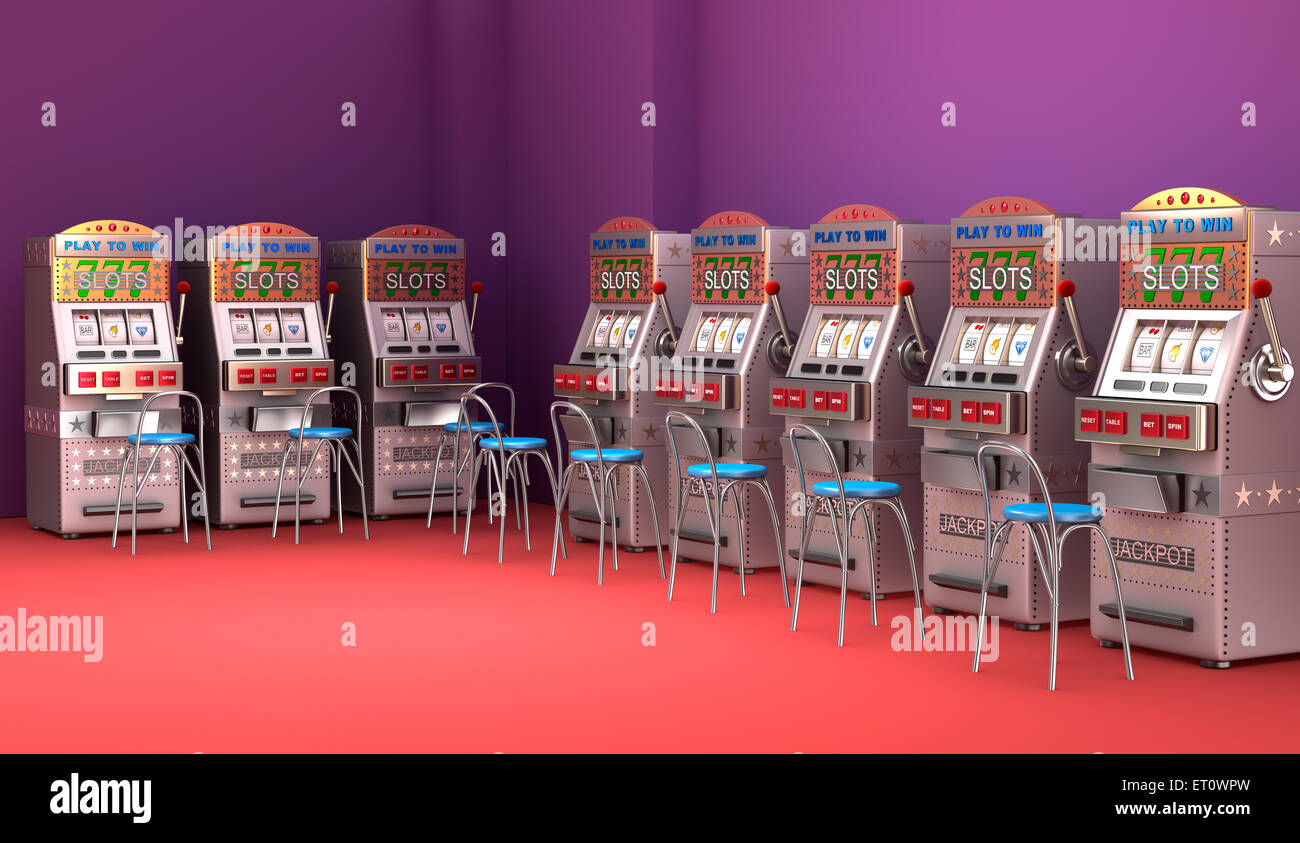 Casino slot machine with chair hi-res stock photography and images - Alamy