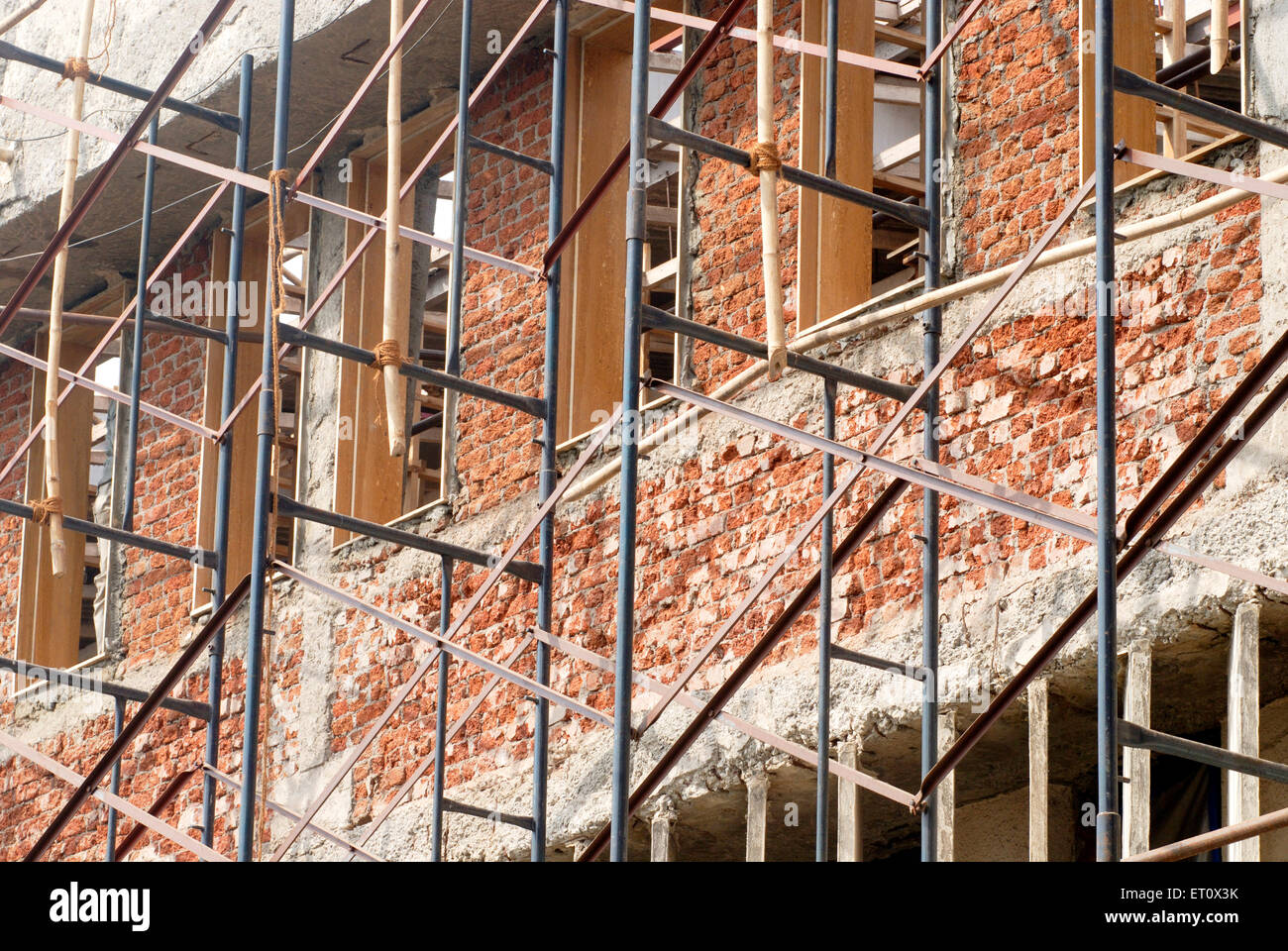 Metal scaffolding, scaffold, staging for building repair, Bombay ...