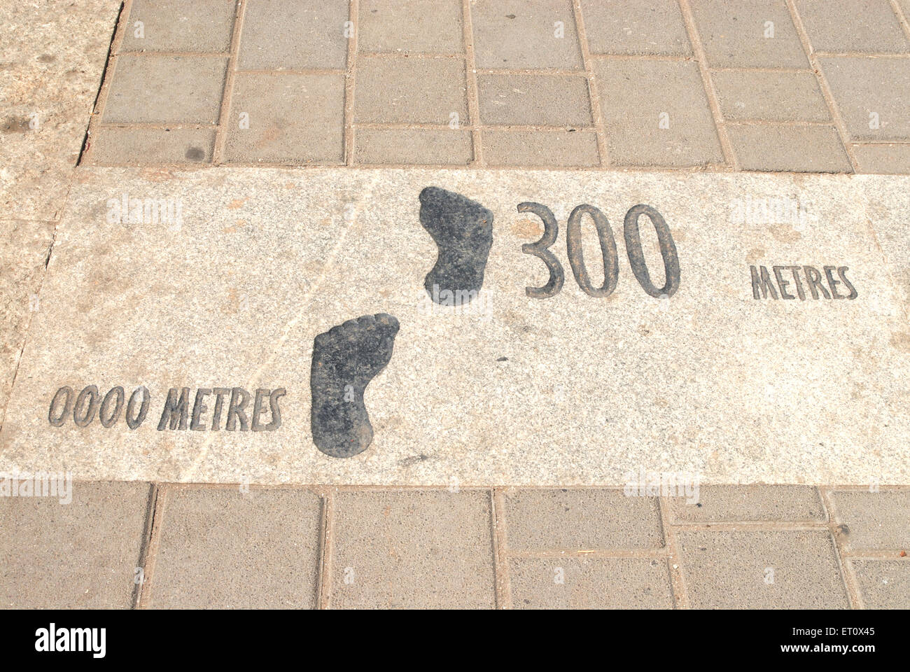 300 Metres distance marker, Nariman Point, Churchgate, Bombay, Mumbai ...