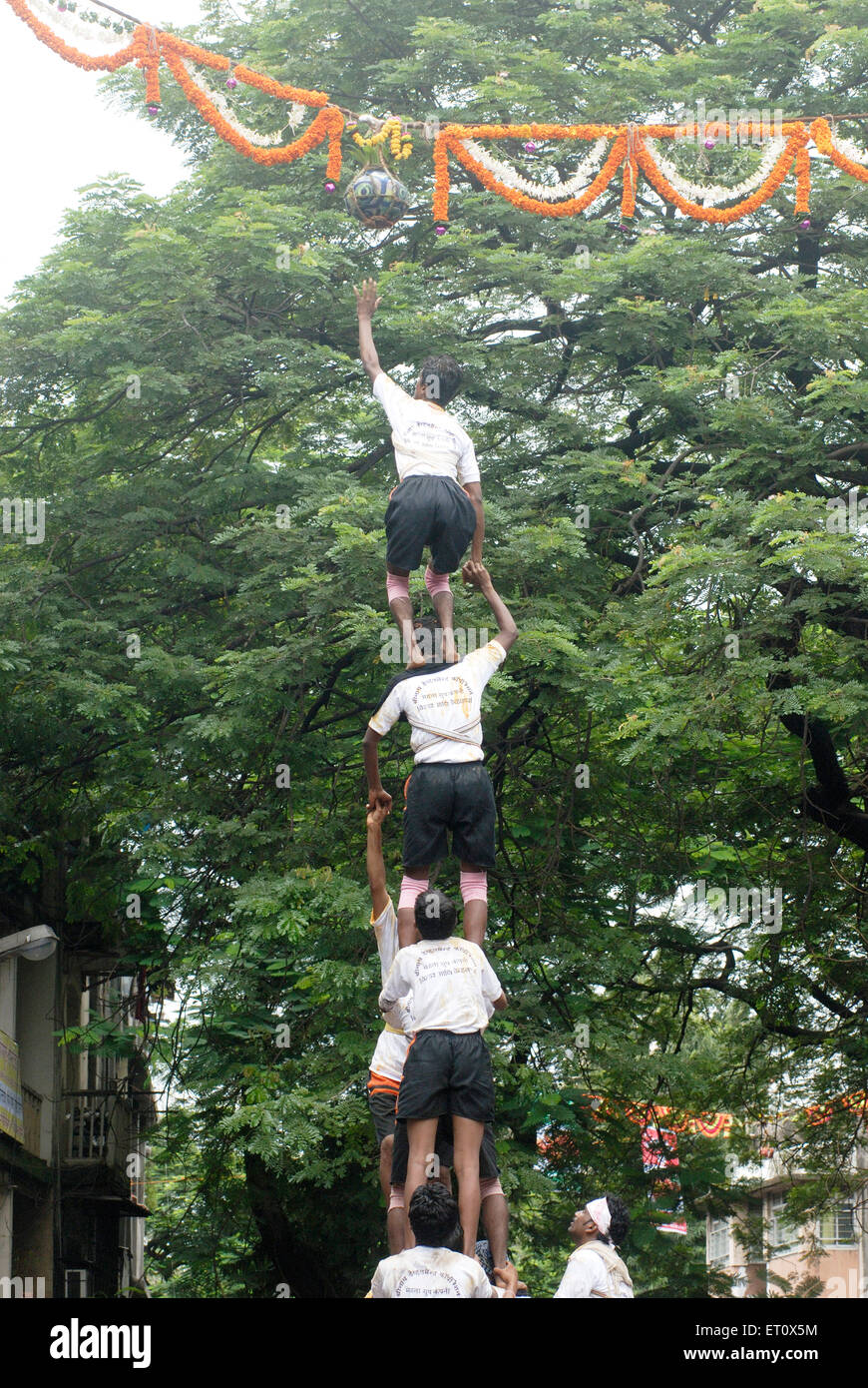 Govinda making human pyramid to break Dahi Handi ; Janmashtami ...