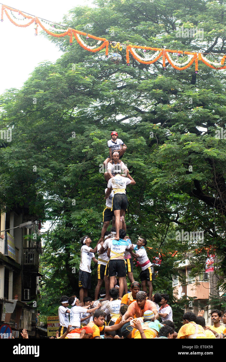 People watching janmashtami pyramid hi-res stock photography and images ...