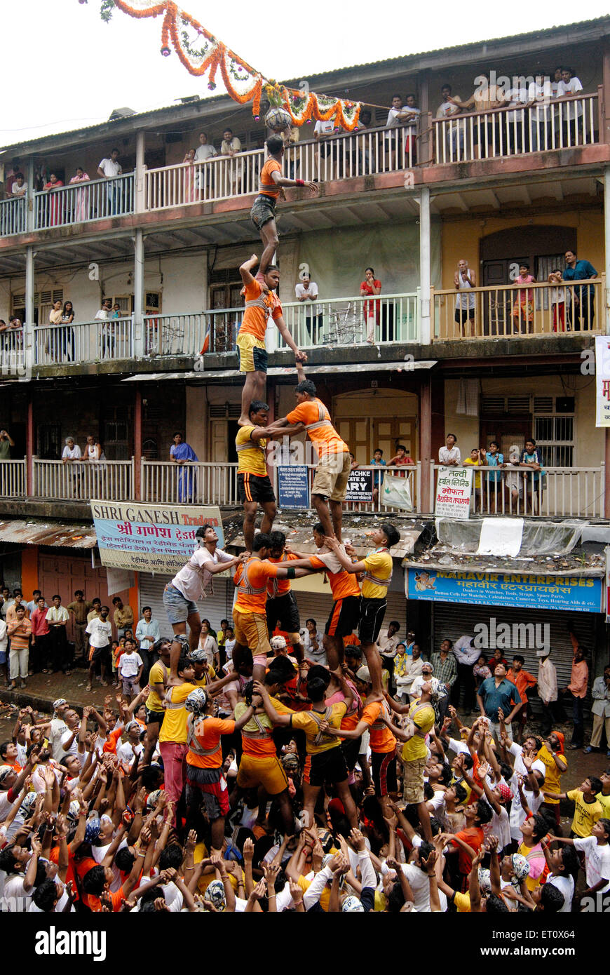 Govinda breaking Dahi Handi ; Human Pyramid ; Janmashtami janmashtmi ...