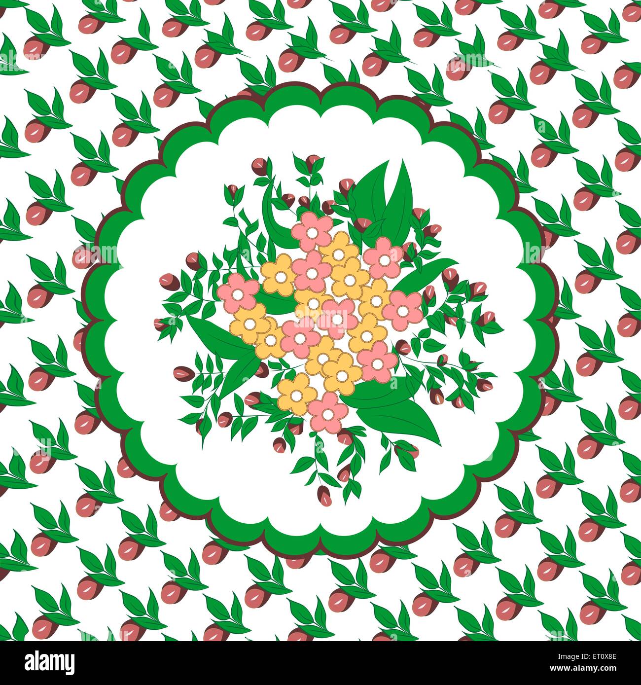 Flower circular flower bed Stock Vector Images - Alamy