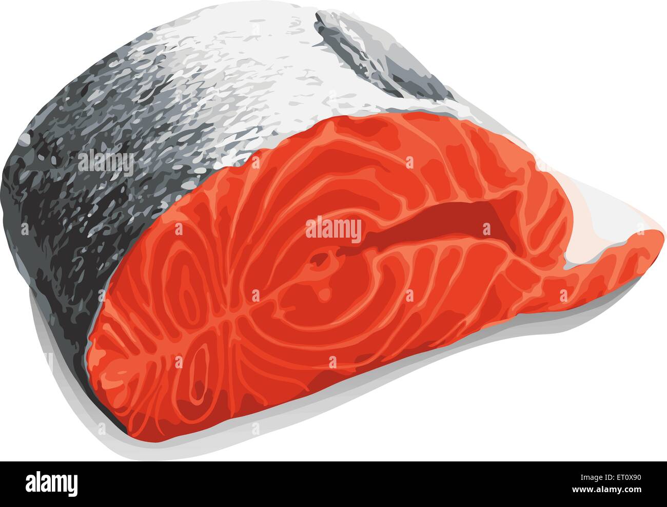 White fish steak on Stock Vector Images - Alamy