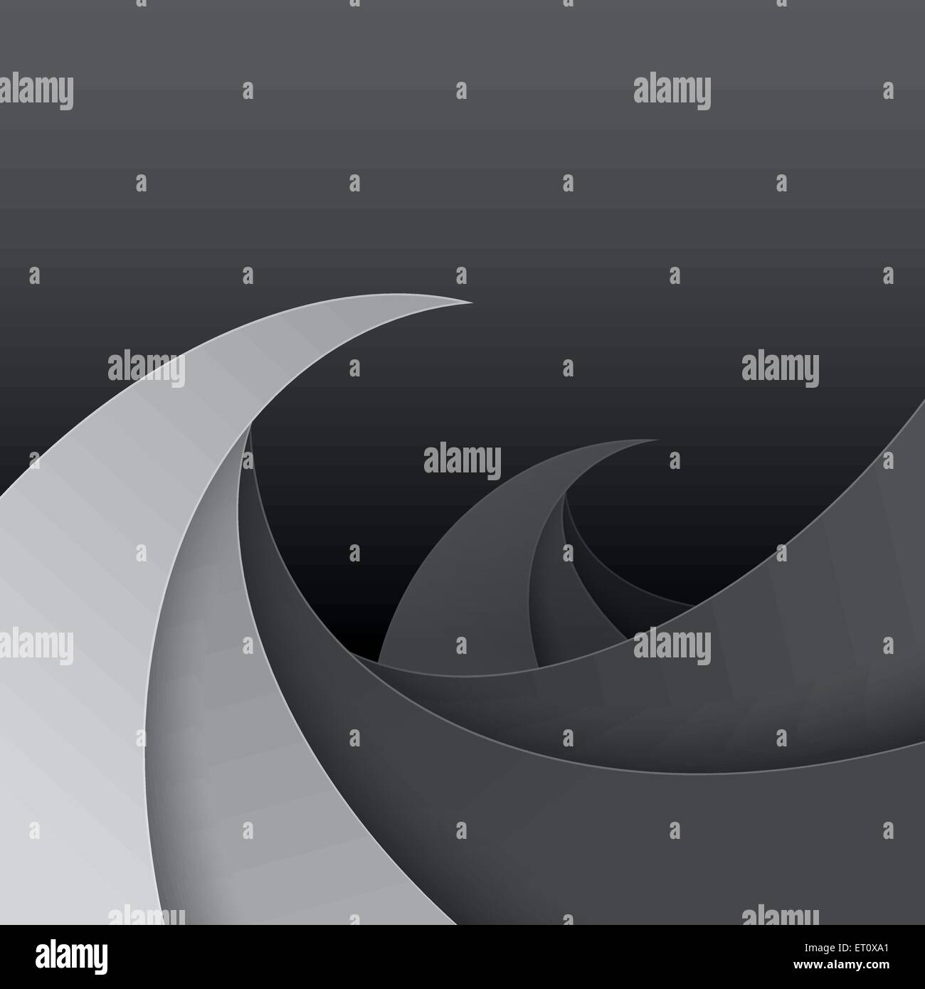 Swirly black and grey paper waves background. RGB EPS 10 vector ...