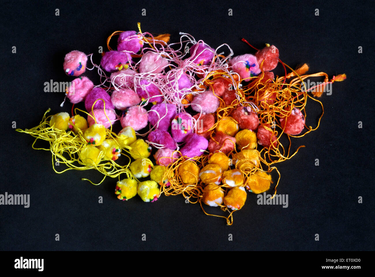 rakhi Raksha Bandhan sacred thread black background India Stock Photo ...