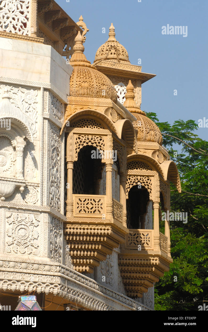 Richly decorated balcony of Shreemant Dagdu Sheth Halwai Ganpati temple ...