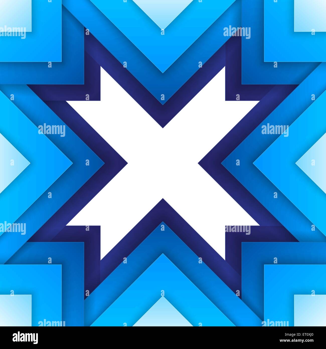 Blue triangle shapes snowflake background. RGB EPS 10 vector Stock ...