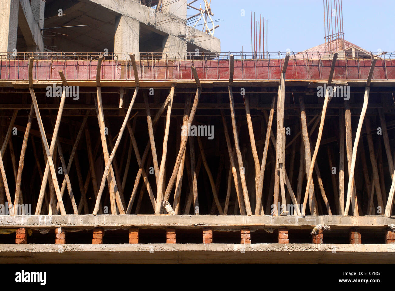 Centring and propping work for casting reinforced cement concrete slab ...