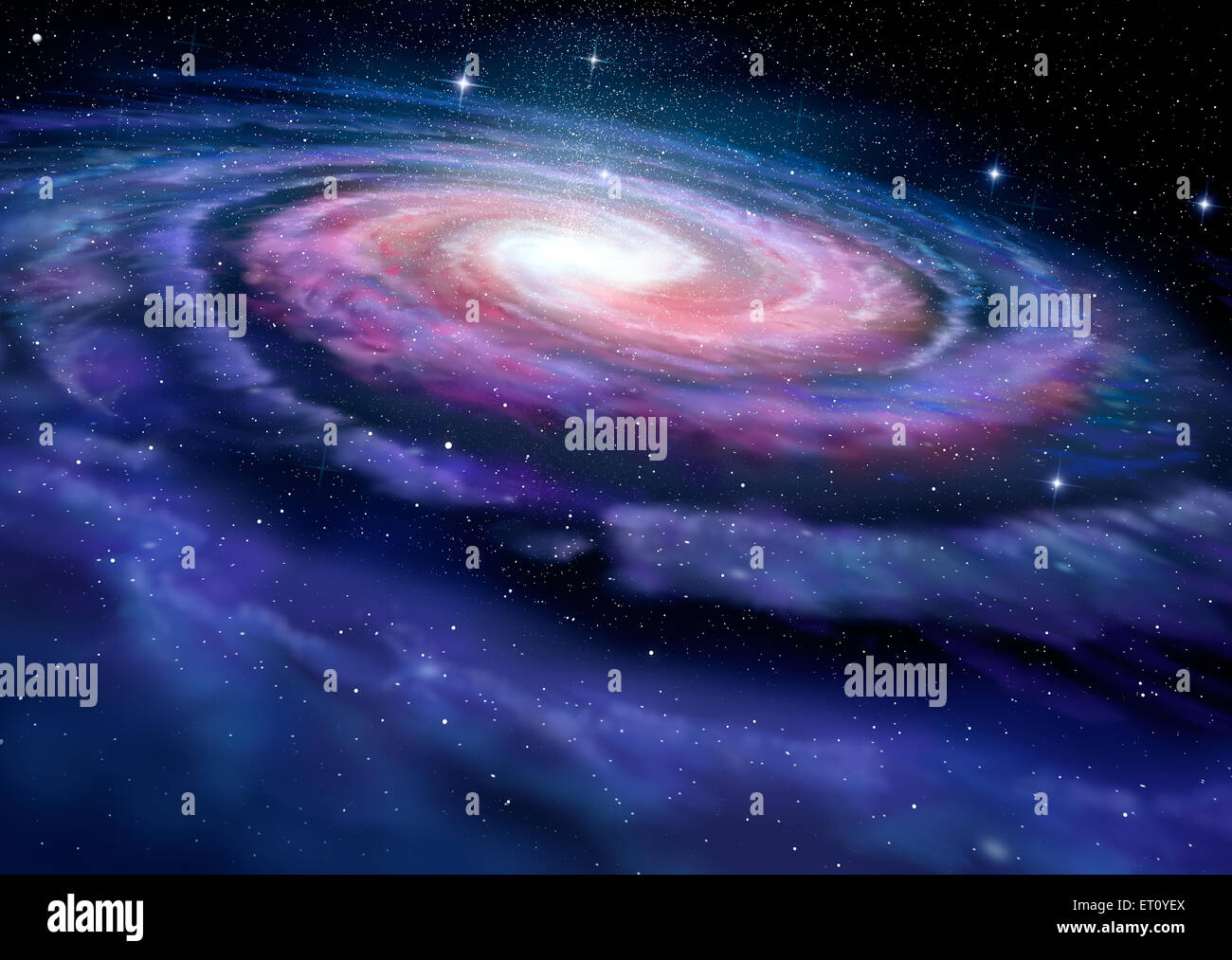 Spiral galaxy, illustration of Milky Way Stock Photo - Alamy