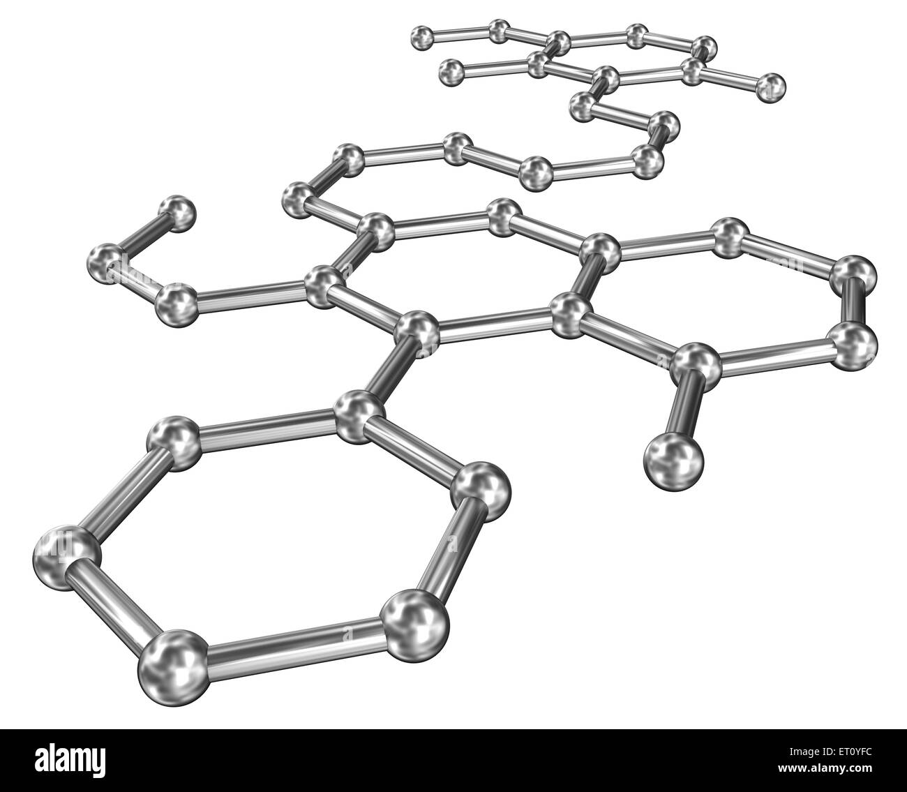 Molecular structure over white Stock Photo - Alamy