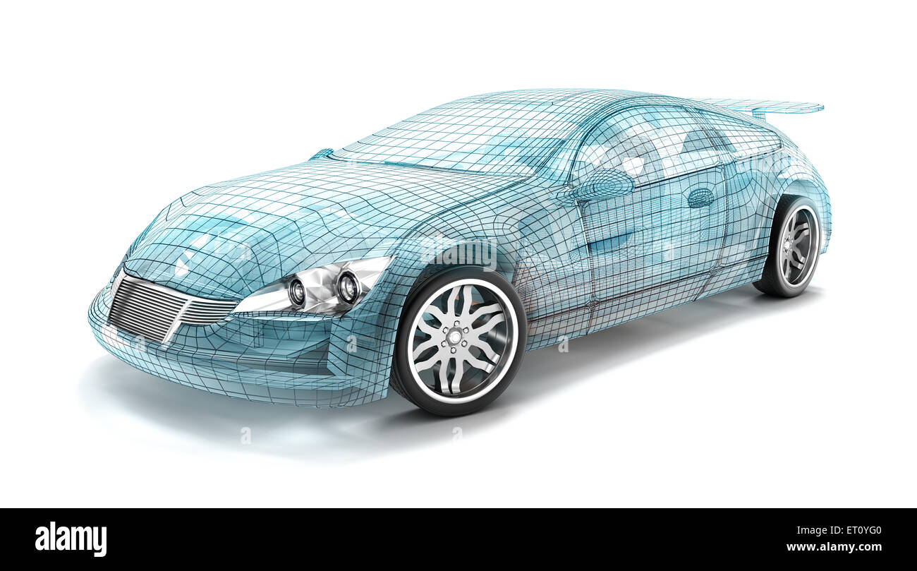 Wireframe car hi-res stock photography and images - Alamy