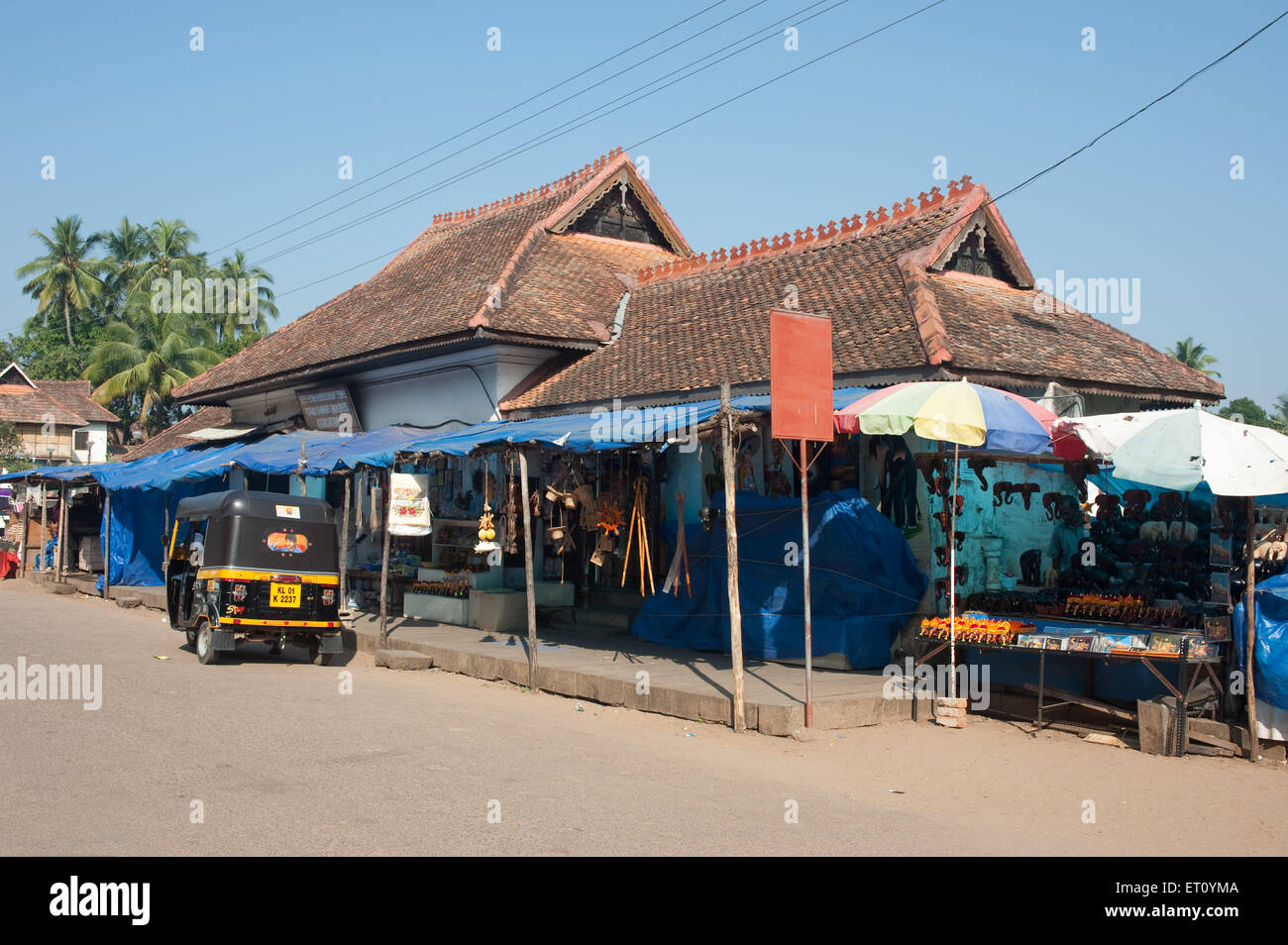 Houses sloping roof ; Trivandrum ; Thiruvananthapuram ; Kerala ; India ...