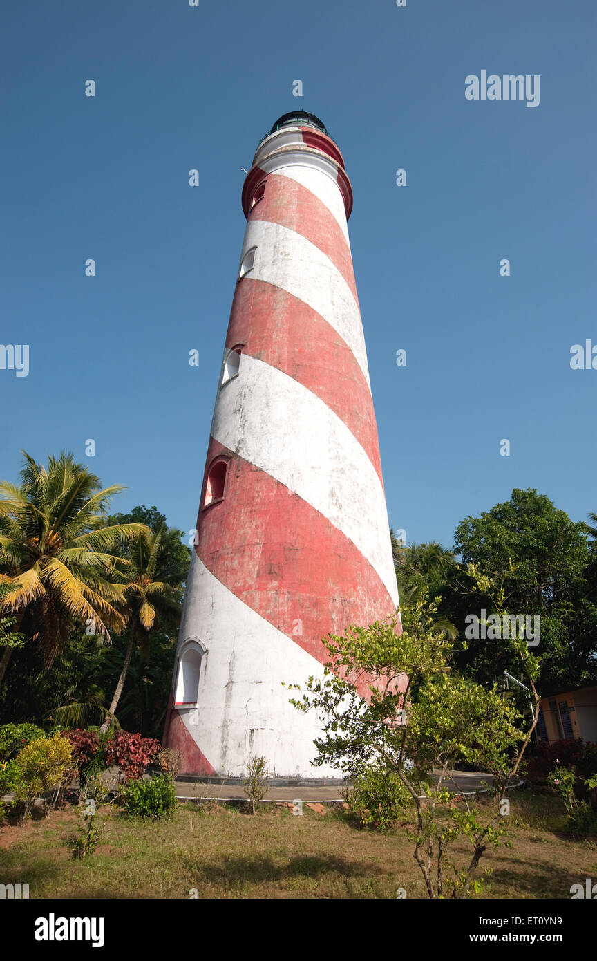 Lighthouse at Thankassery Thangassery ; Quilon ; Kollam ; Kerala ...