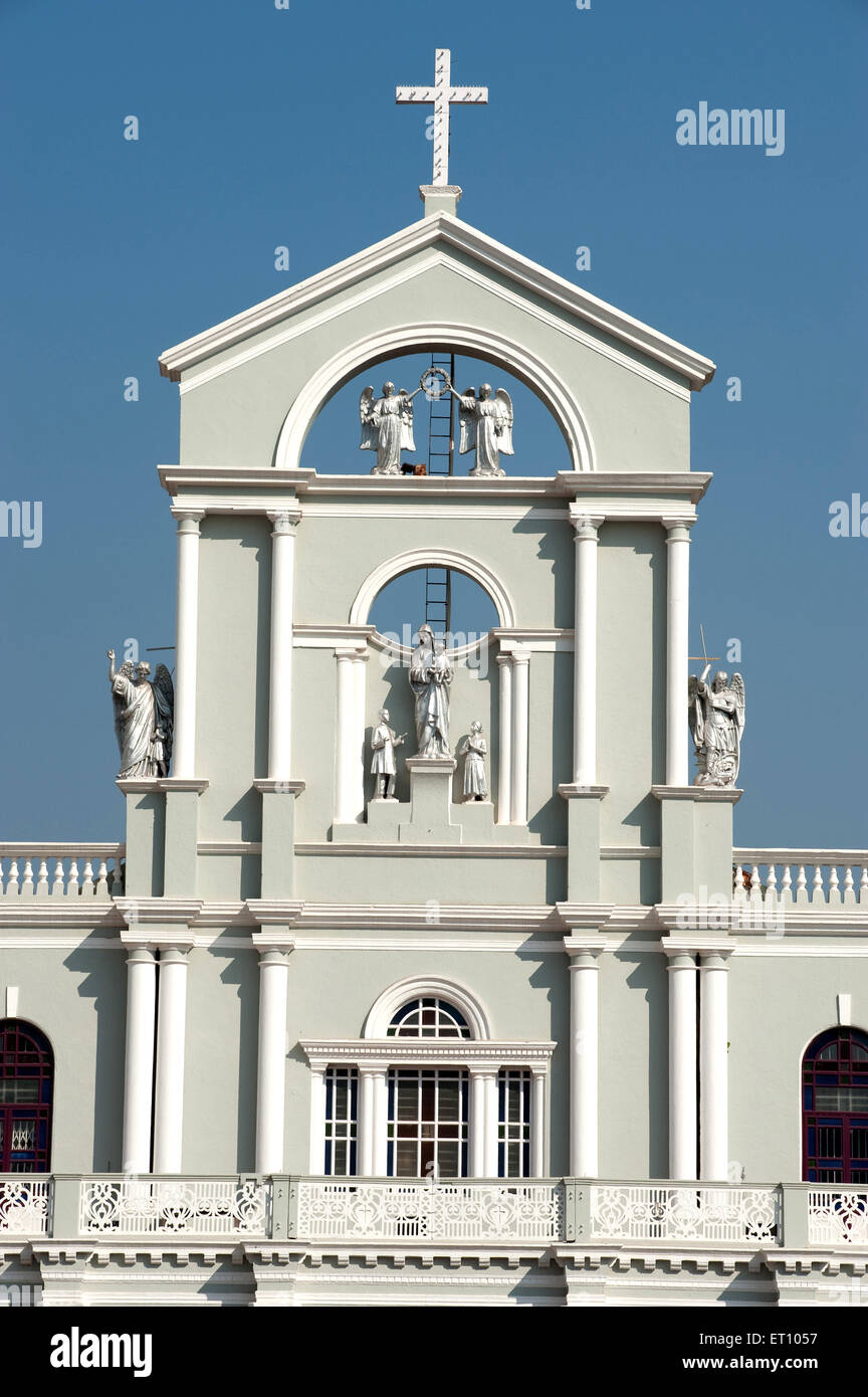 Milagres church with statues of mother mary and angels ; Mangalore ...