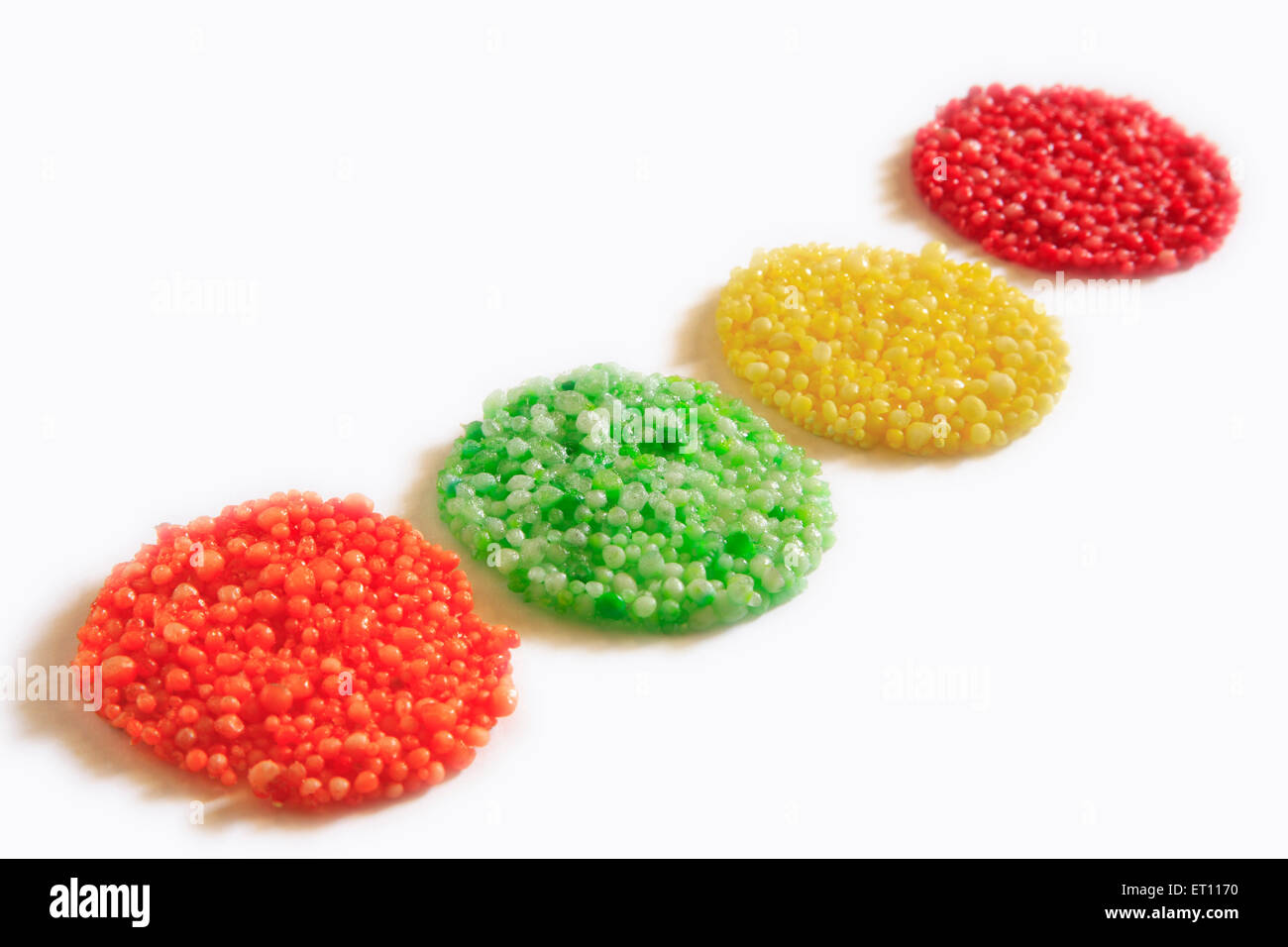 Colourful raw sabudana papad poppadom sago cycas circinalis metroxylon ...