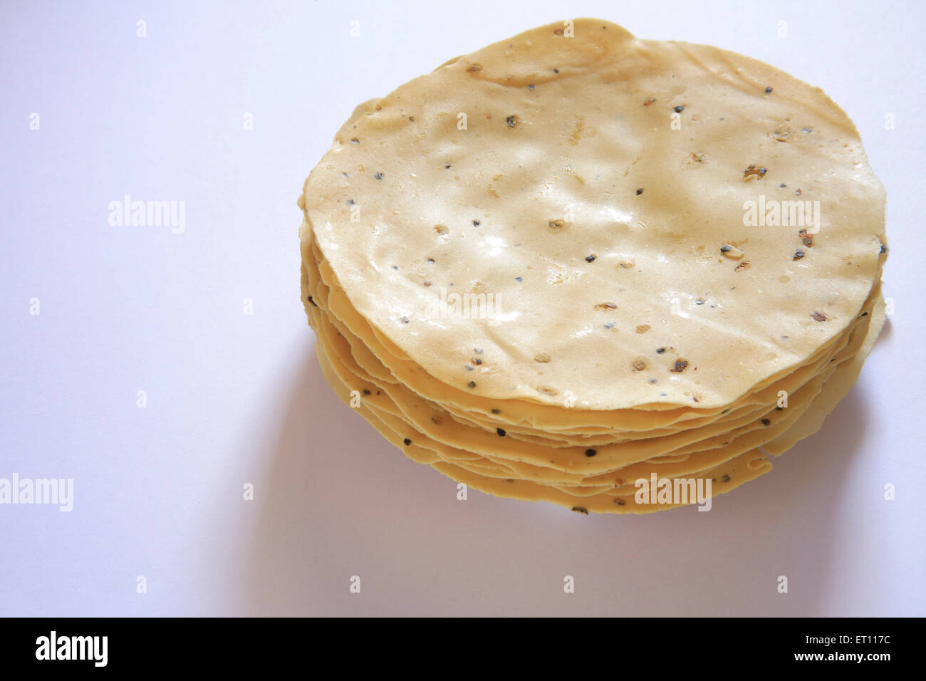 Raw papad, papadum, papadam, papadom, poppadom, thin bread, crisp bread ...