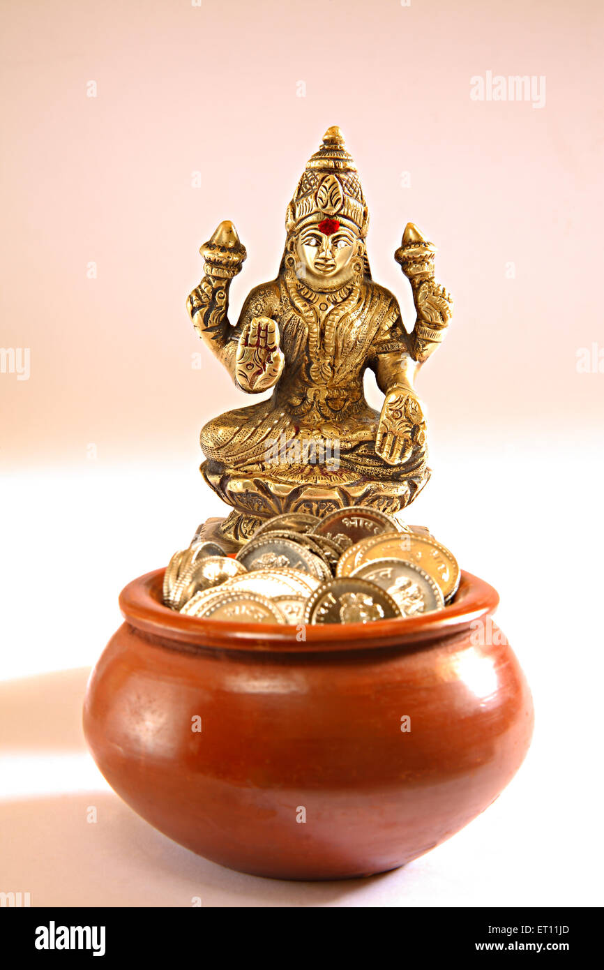 Indian goddess shree Lakshmi ; goddess of good fortune ; lustre and ...