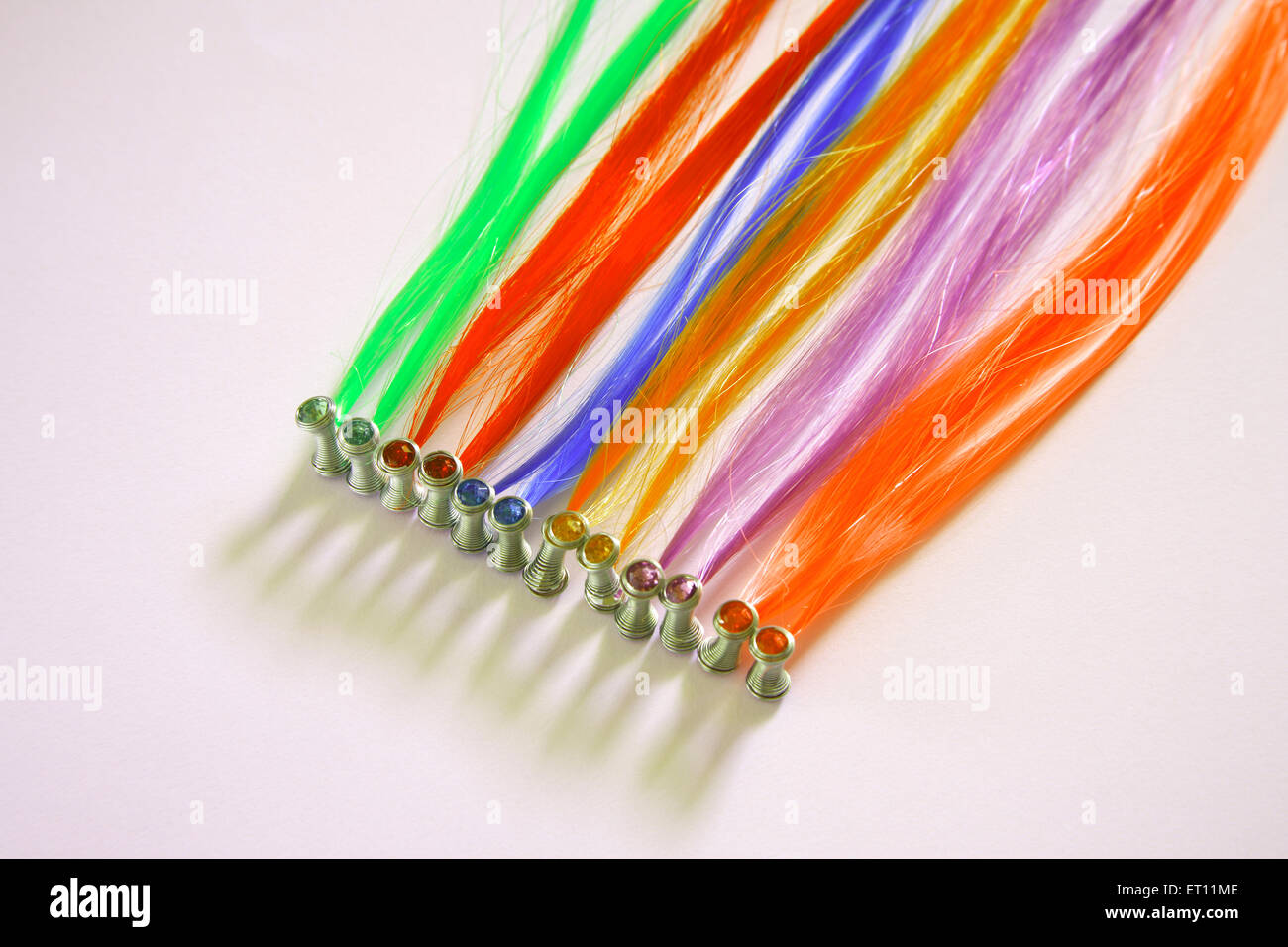 Artificial hair, plastic hair, colorful hair, colourful hair, colorful ...
