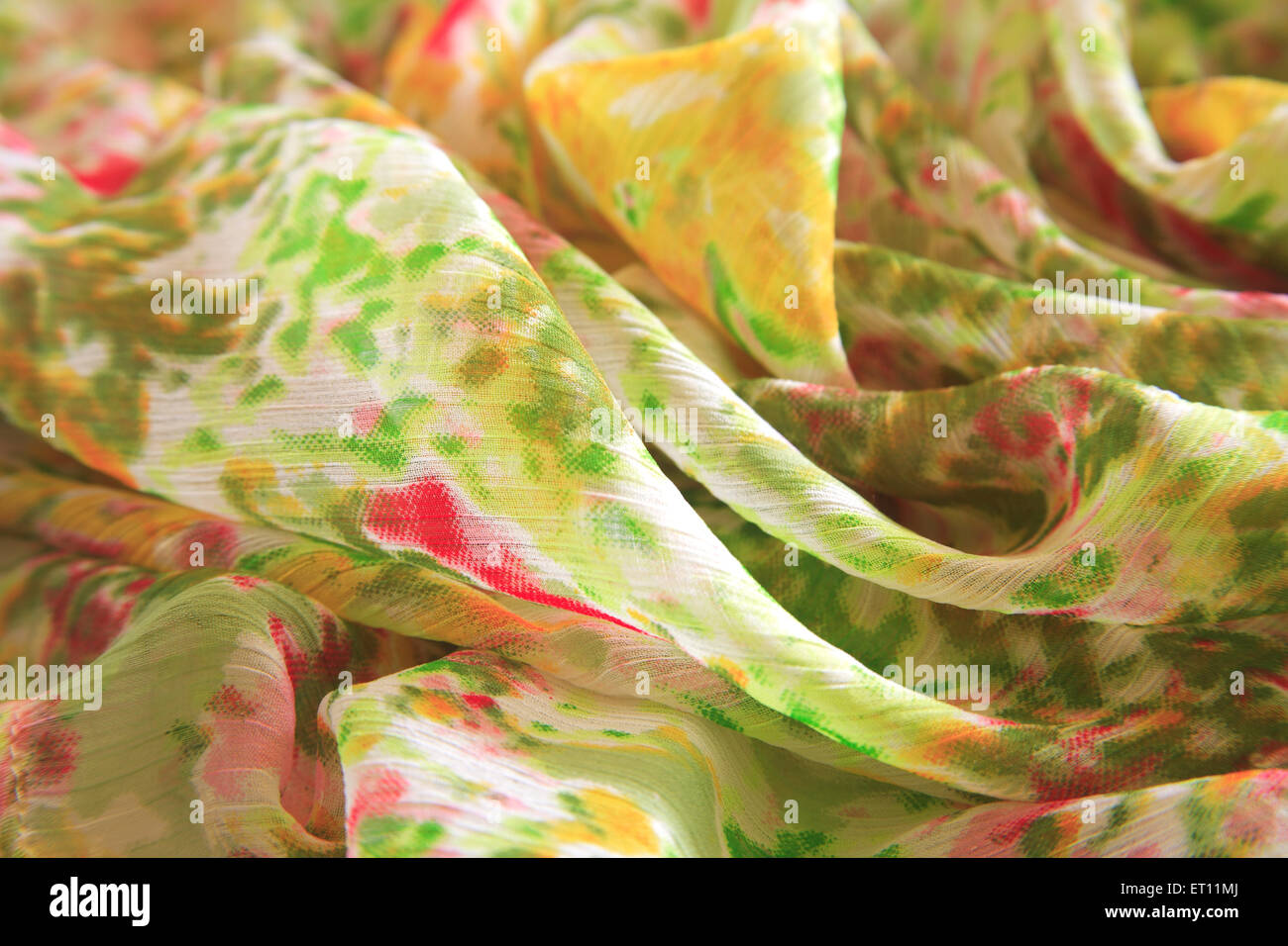 creased fabric, wrinkled textile, crumpled cloth, ruffled saree ...