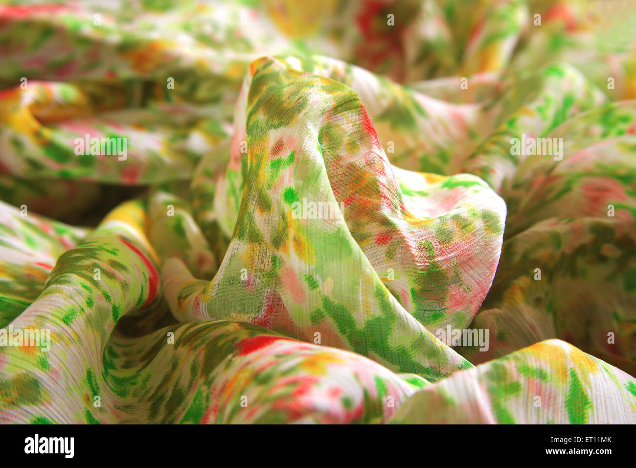 creased fabric, wrinkled textile, crumpled cloth, ruffled saree ...